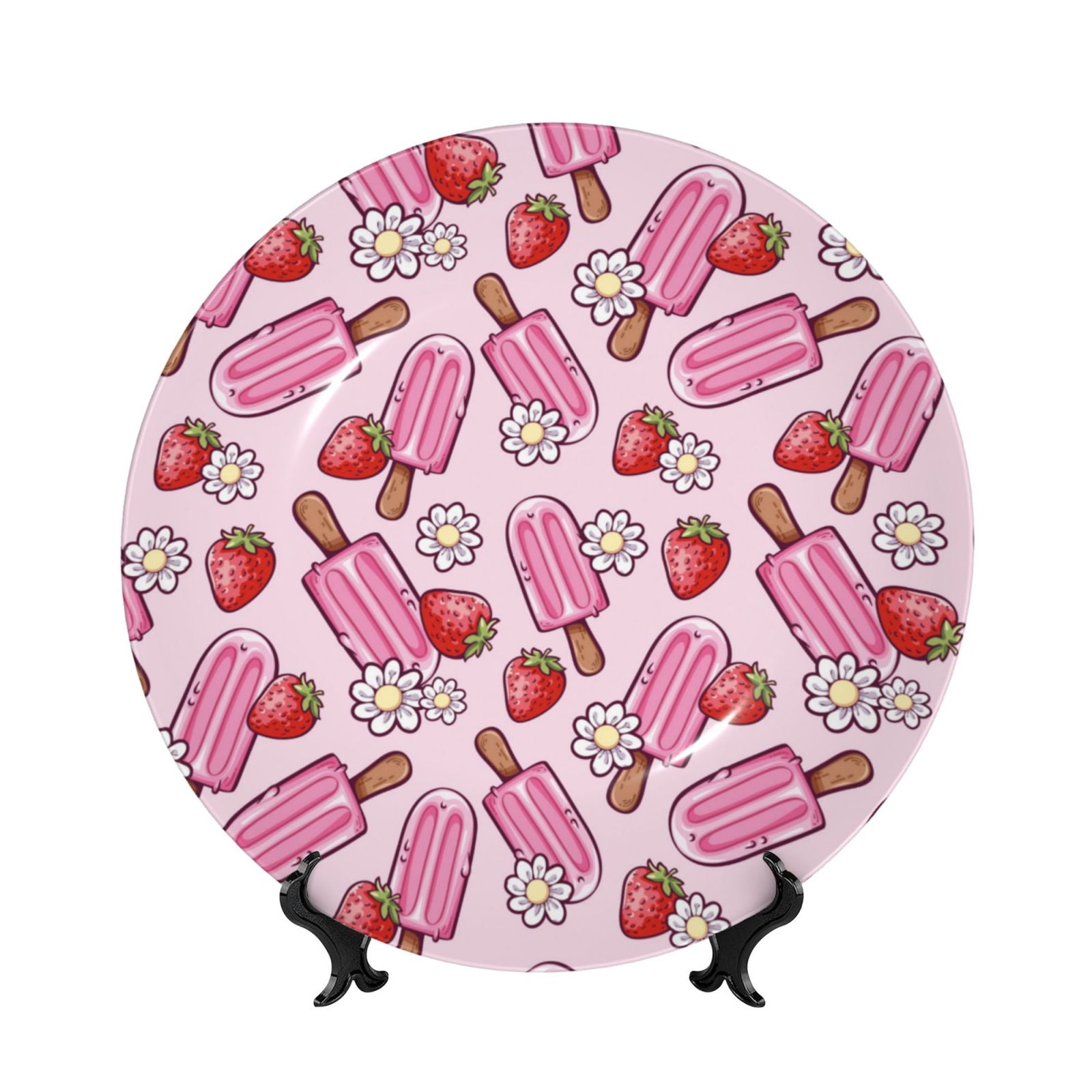 Kdxio Strawberry Popsicle Bone China Decorative Plate Ceramic ...