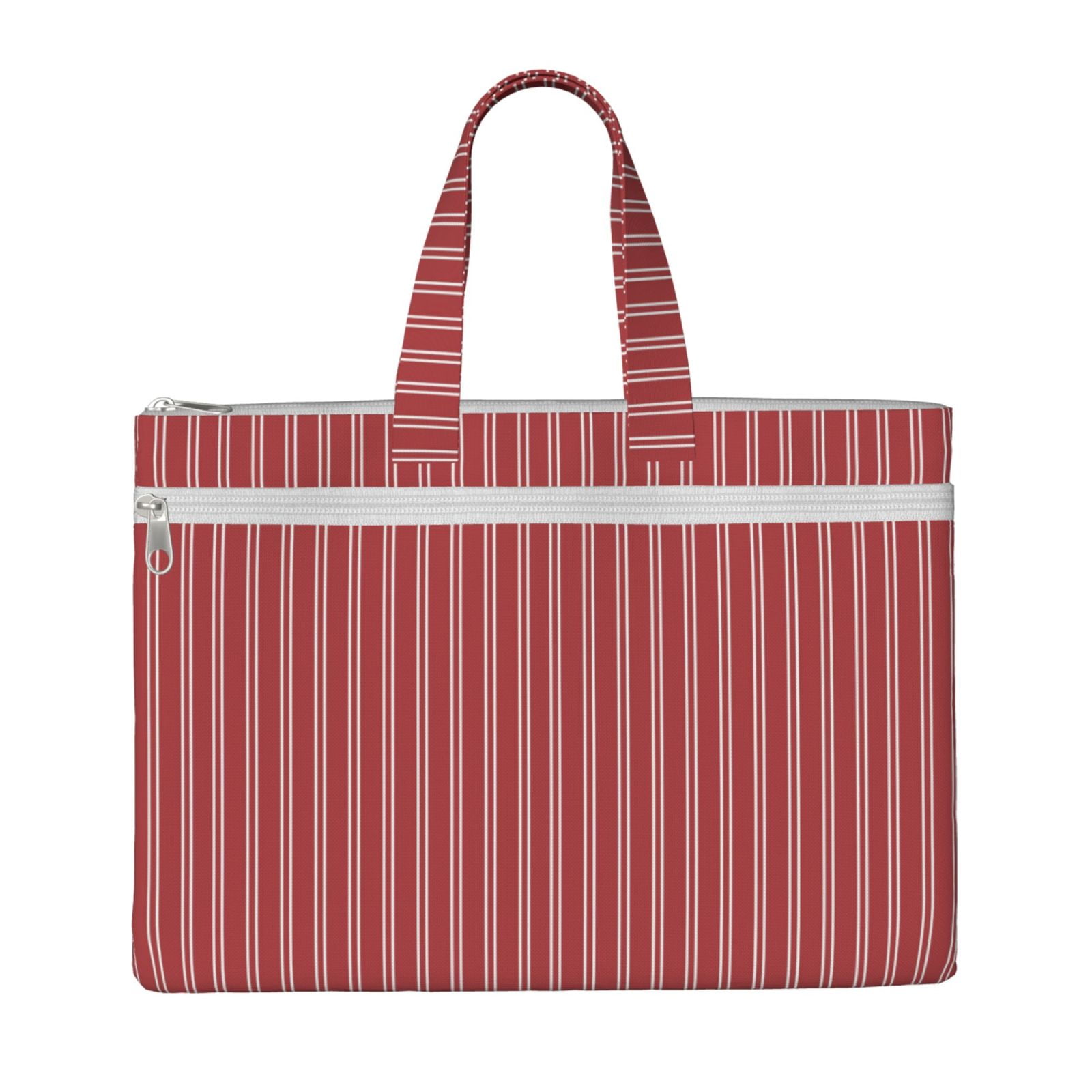 Kdxio Stripes Red White File Tote Document Bag Business Briefcase Bag ...