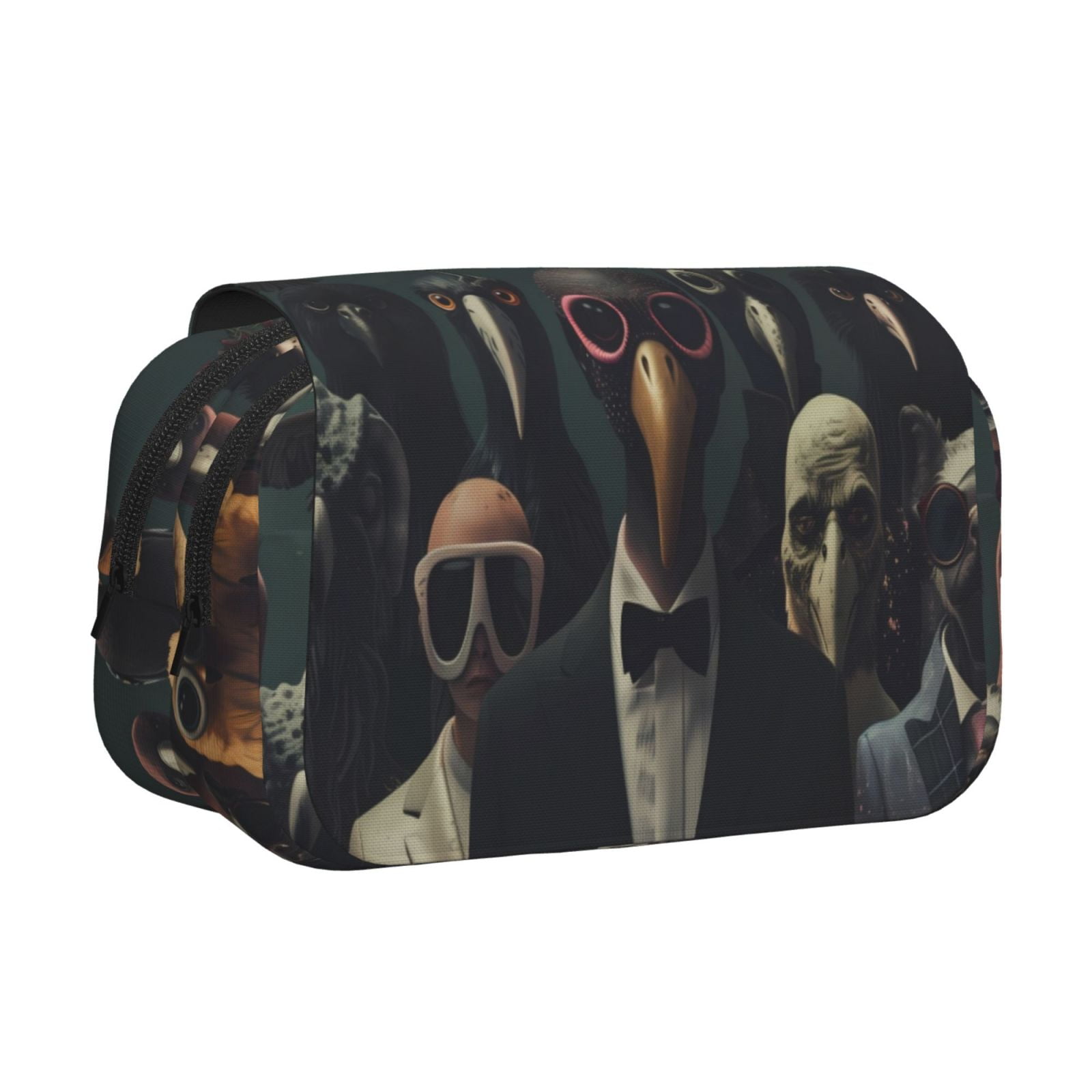 Kdxio Stylish Avian Gathering for Double Compartment Pen Case Oxford ...