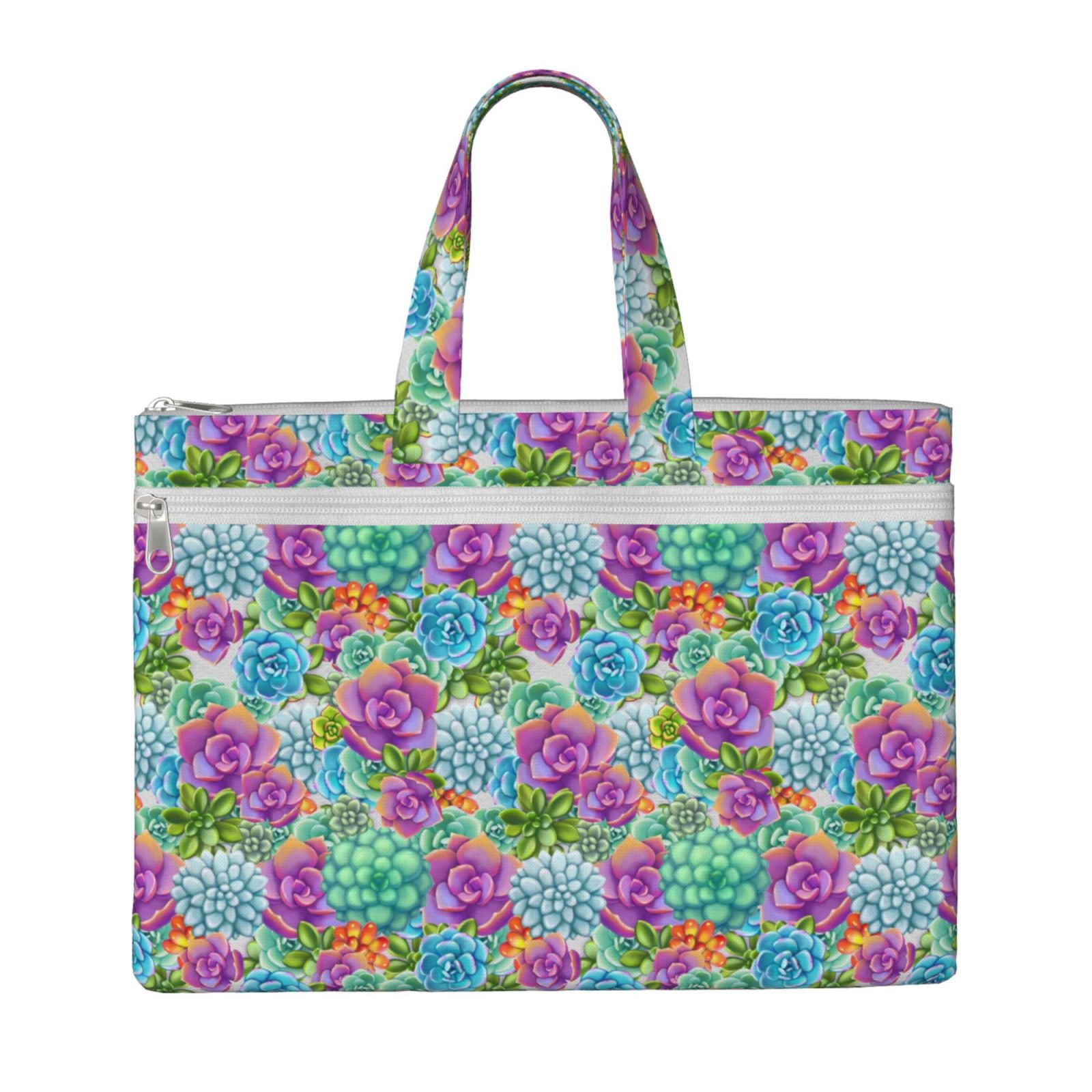 Kdxio Succulents File Tote Document Bag Business Briefcase Bag Document ...