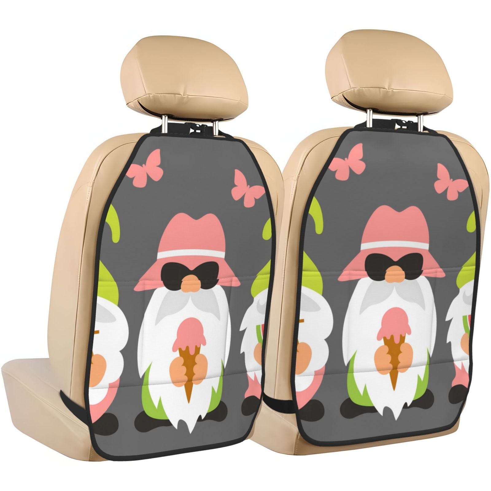 Kdxio Summer Gnome 1 Print 2 Pack Car Kick Mat Seat Cover Back ...