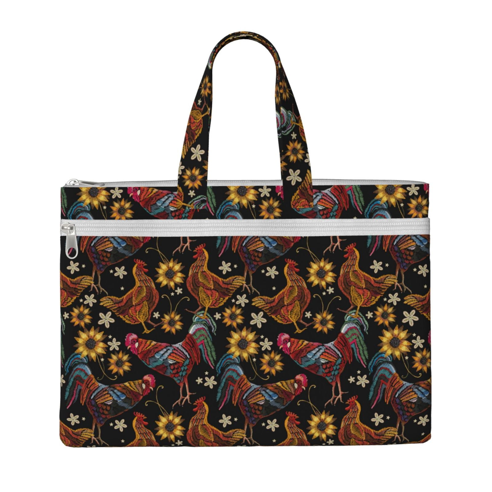 Kdxio Sunflower Rooster File Tote Document Bag Business Briefcase Bag ...