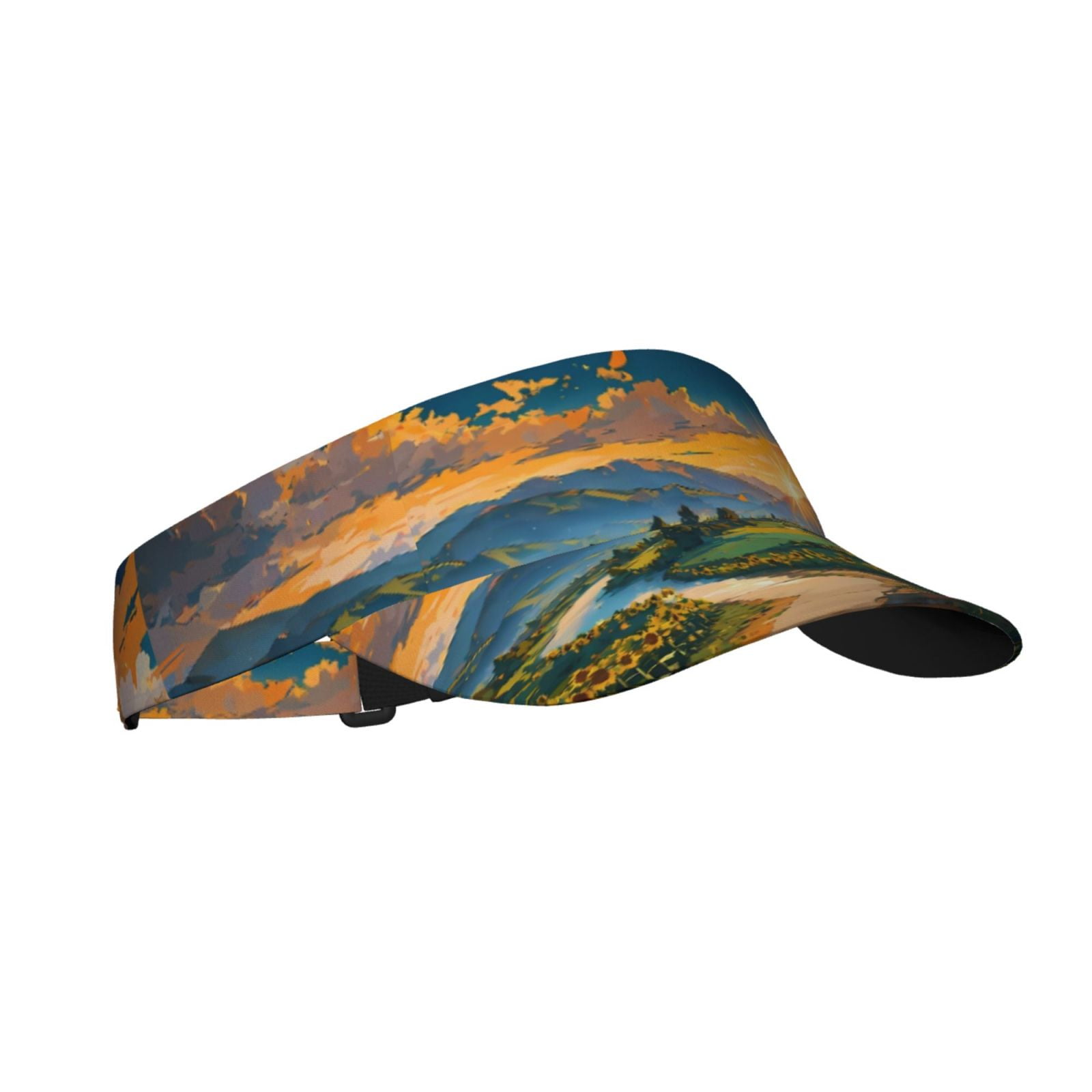 Kdxio Sunflowers At Sunset Print Sun Visor Hat Golf Visor Adjustable ...