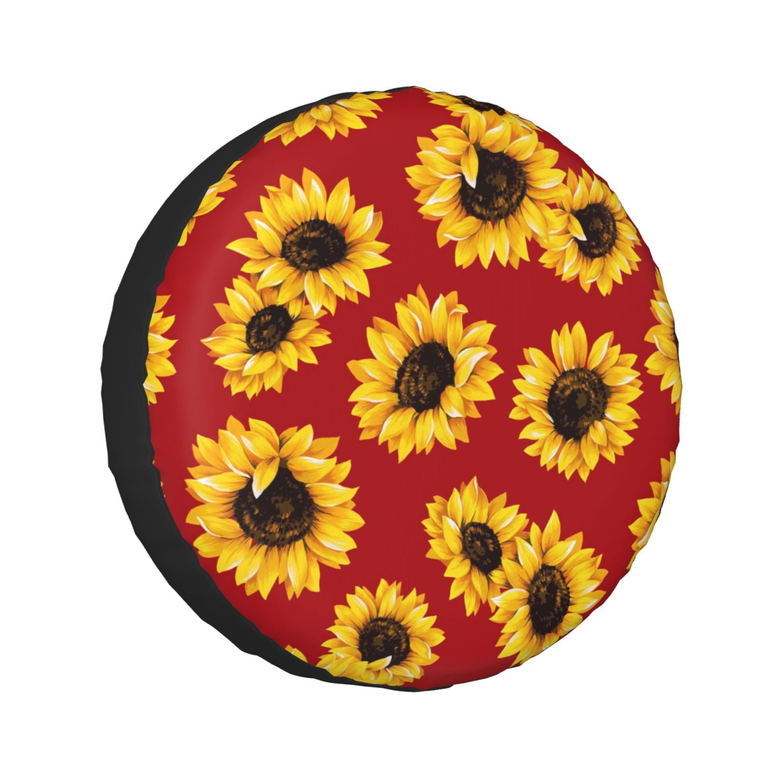 Kdxio Sunflowers On Red for Tire Cover Wheel Protectors Tyre Covers ...