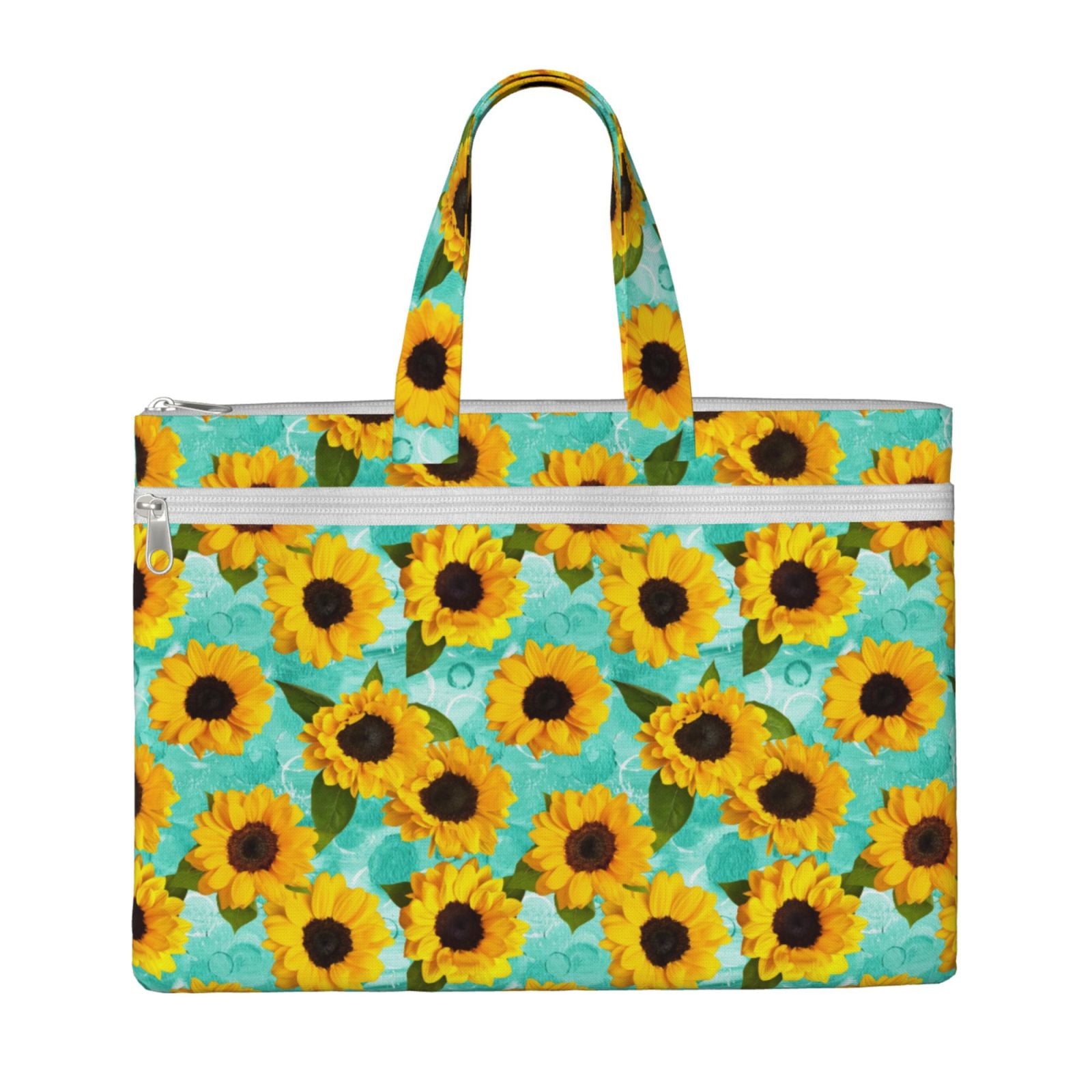 Kdxio Sunflowers With Green Leaves File Tote Document Bag Business ...
