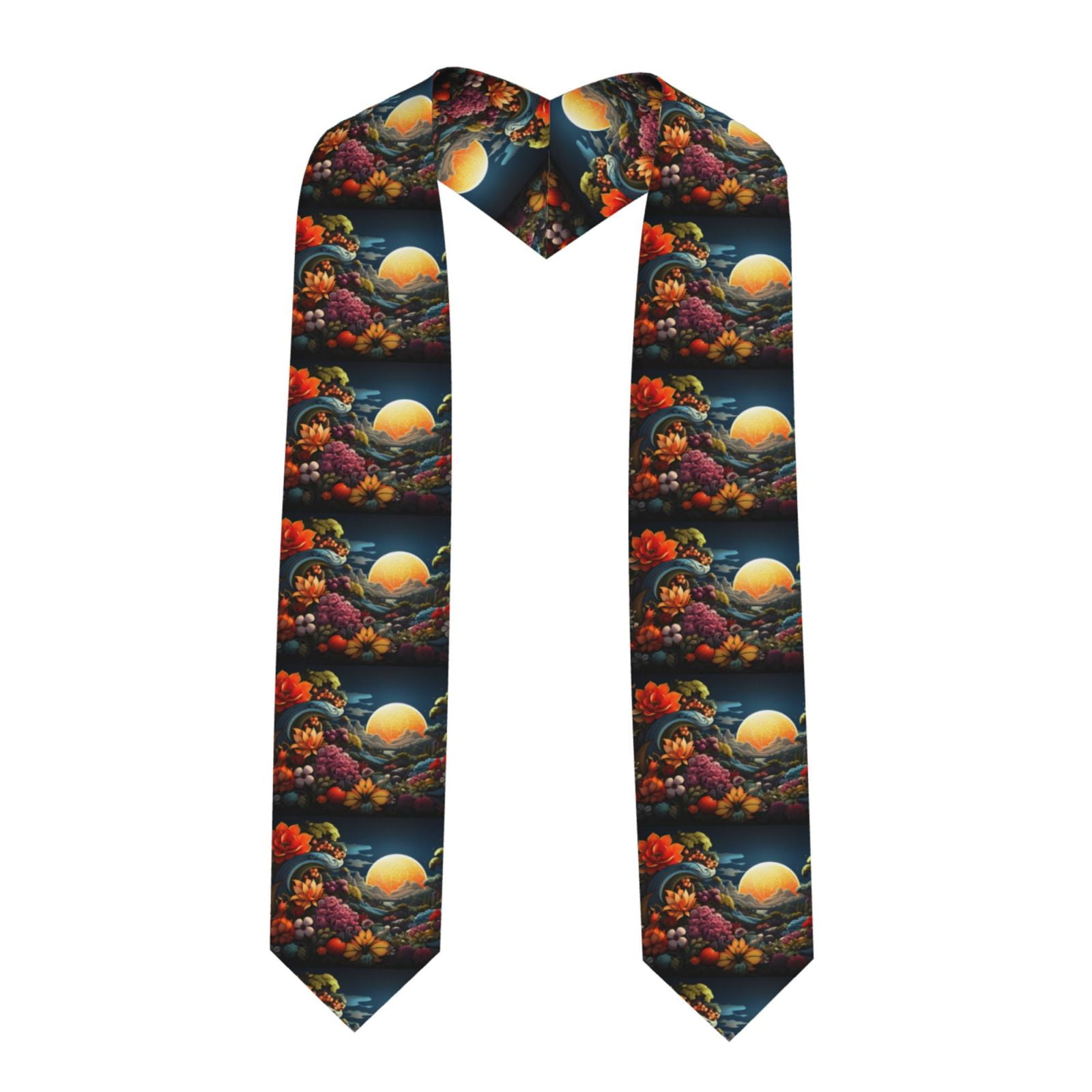 Kdxio Sunset Floral Fantasy Landscape Graduation Stole Class ...
