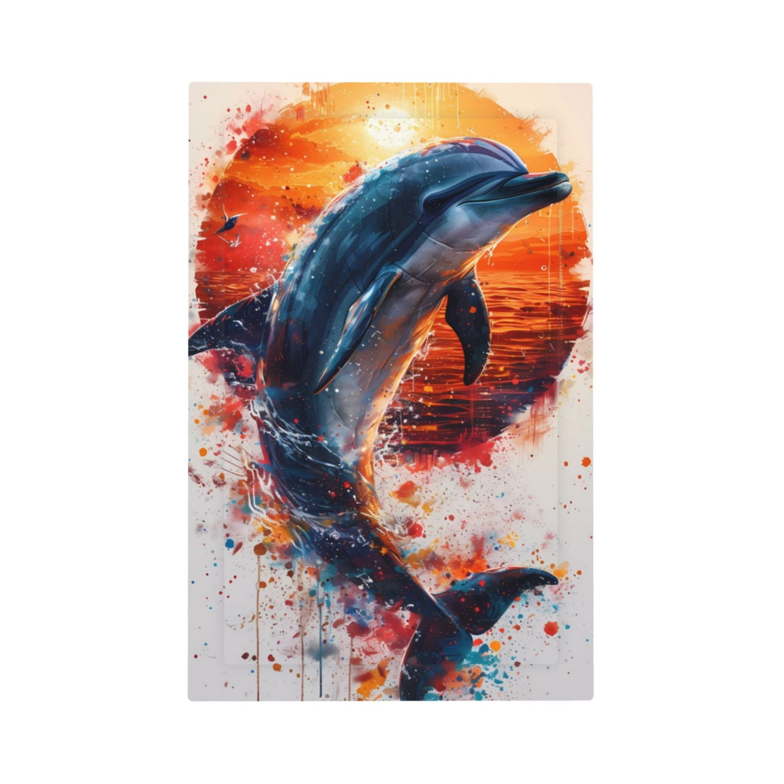 Kdxio Sunset Ocean Watercolor Dolphin Decorator Light Switch or ...