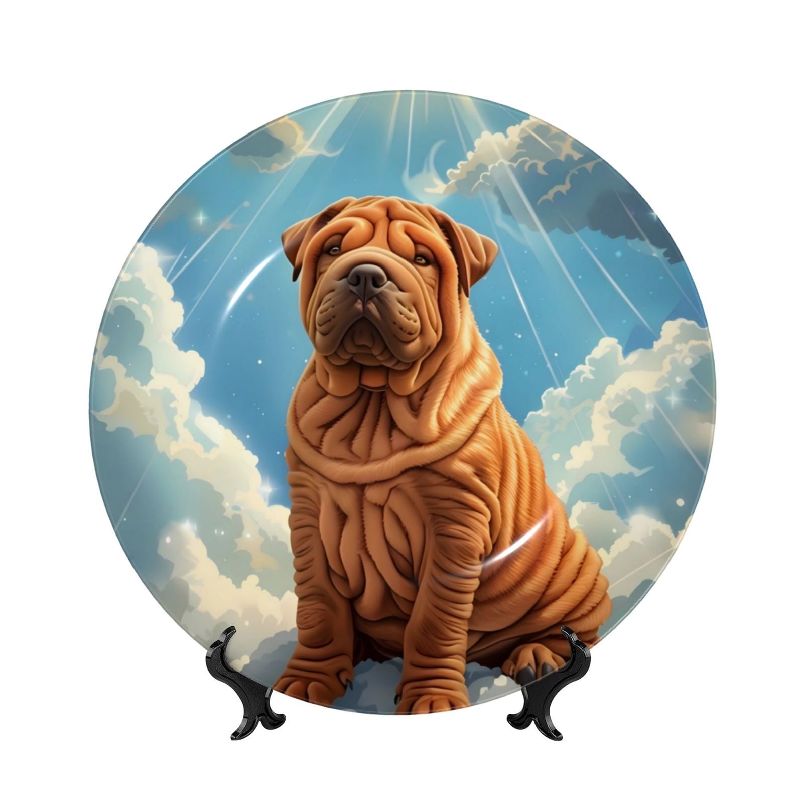 Kdxio Sunshine Cloud Bulldog Bone China Decorative Plate Ceramic ...