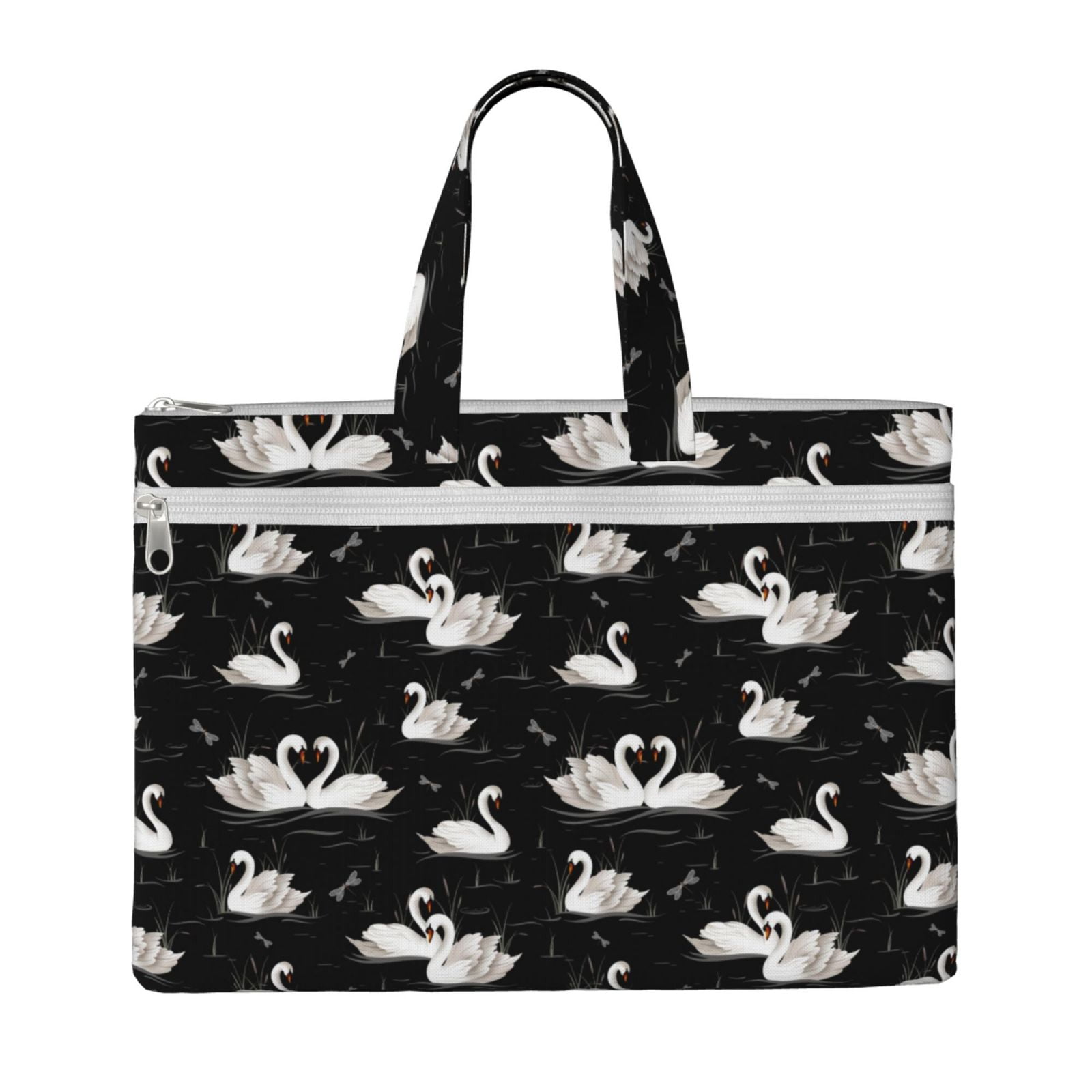 Kdxio Swan And Dragonflies File Tote Document Bag Business Briefcase ...