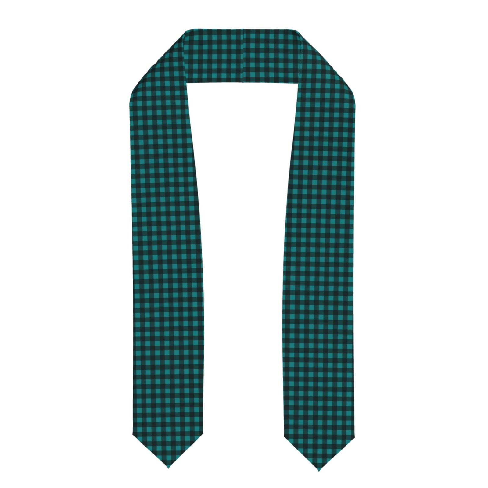 Kdxio Teal On Black Plaid Graduation Stole Class, Graduation Sash ...