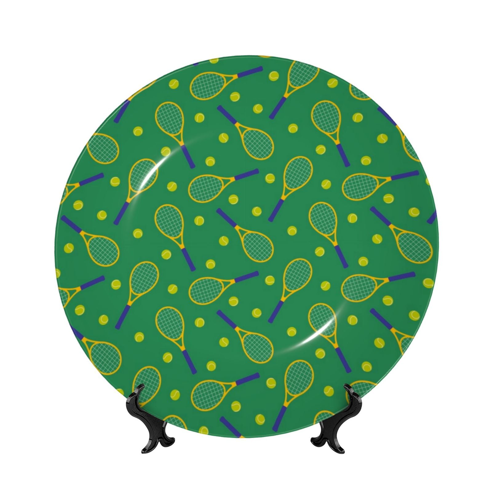 Kdxio Tennis Rockets And Balls Bone China Decorative Plate Ceramic ...