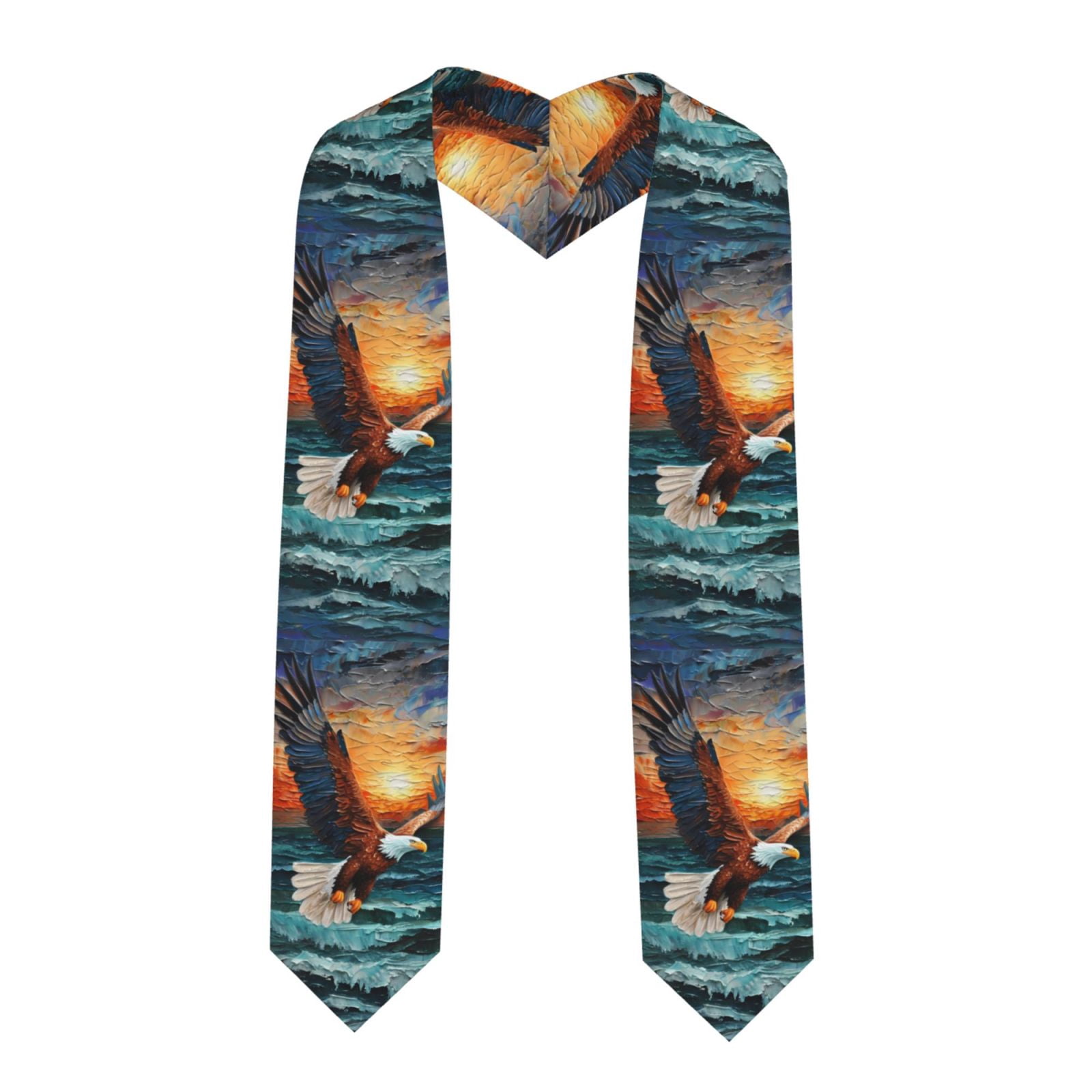 Kdxio Textured Bald Eagle Graduation Stole Class, Graduation Sash ...