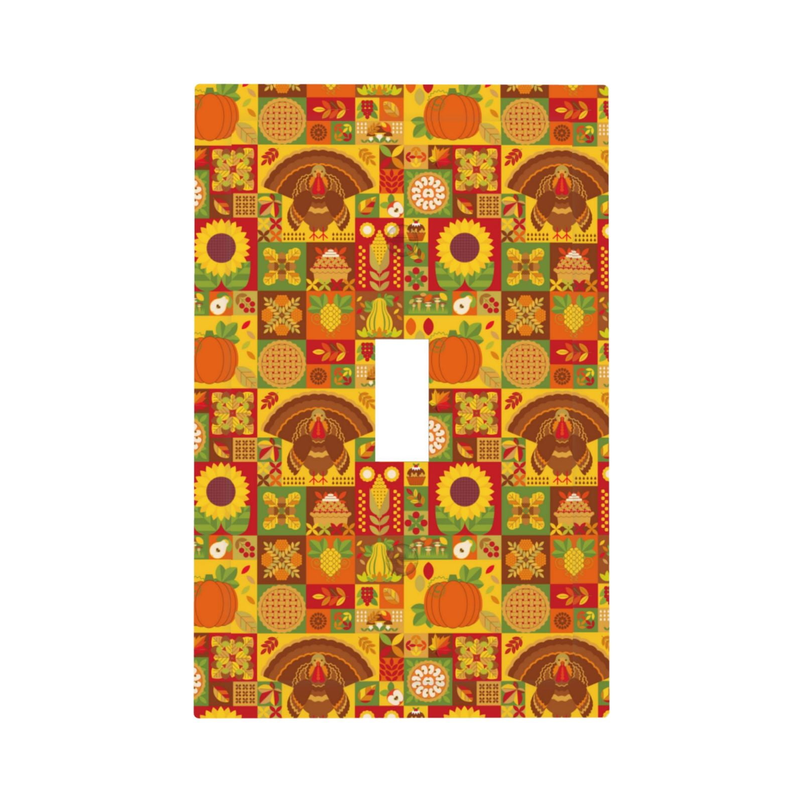 Kdxio Thanksgiving Day Decorator Light Switch or Receptacle Outlet Wall ...