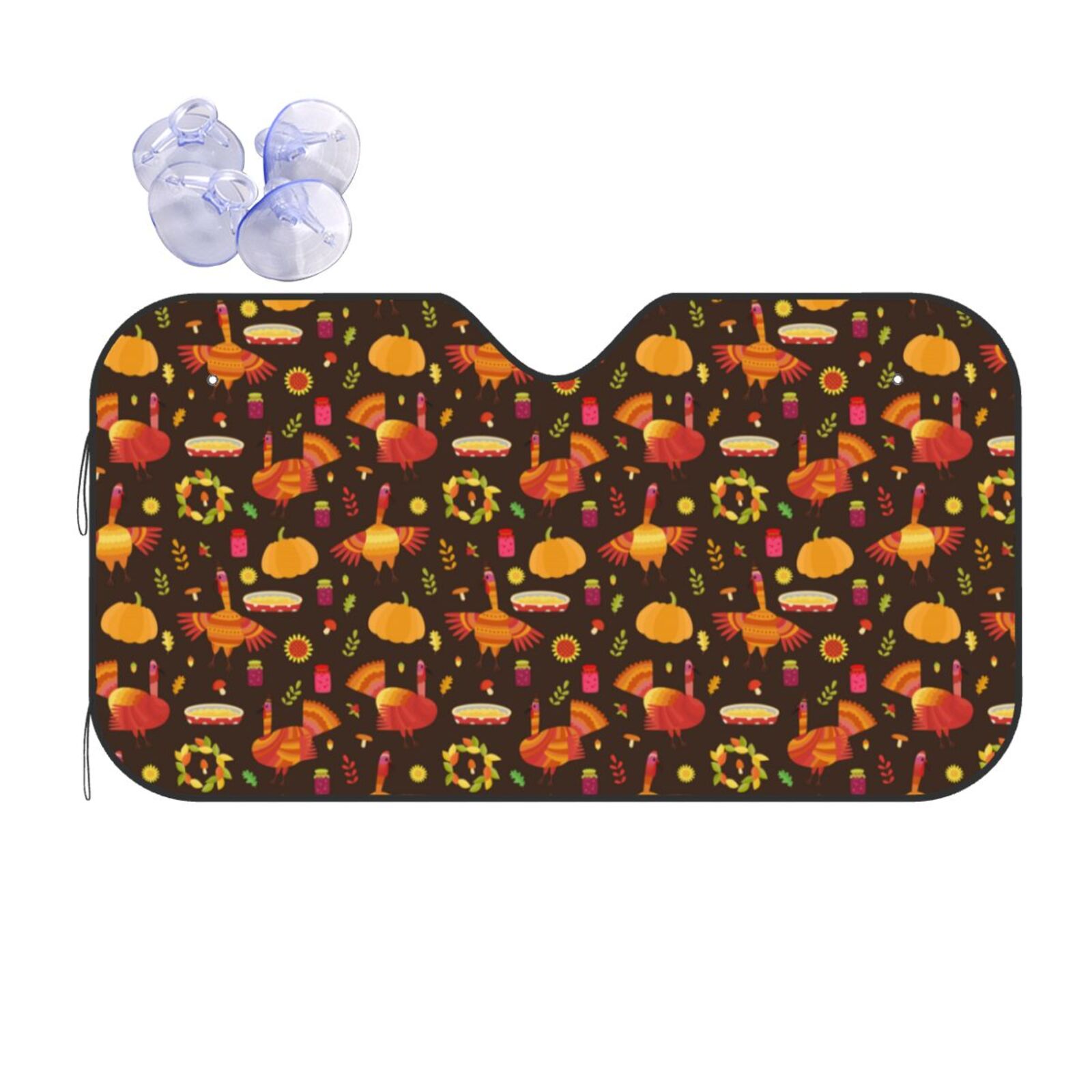 Kdxio Thanksgiving Turkey Print Front Windshield Sun Shade,Folding Auto ...