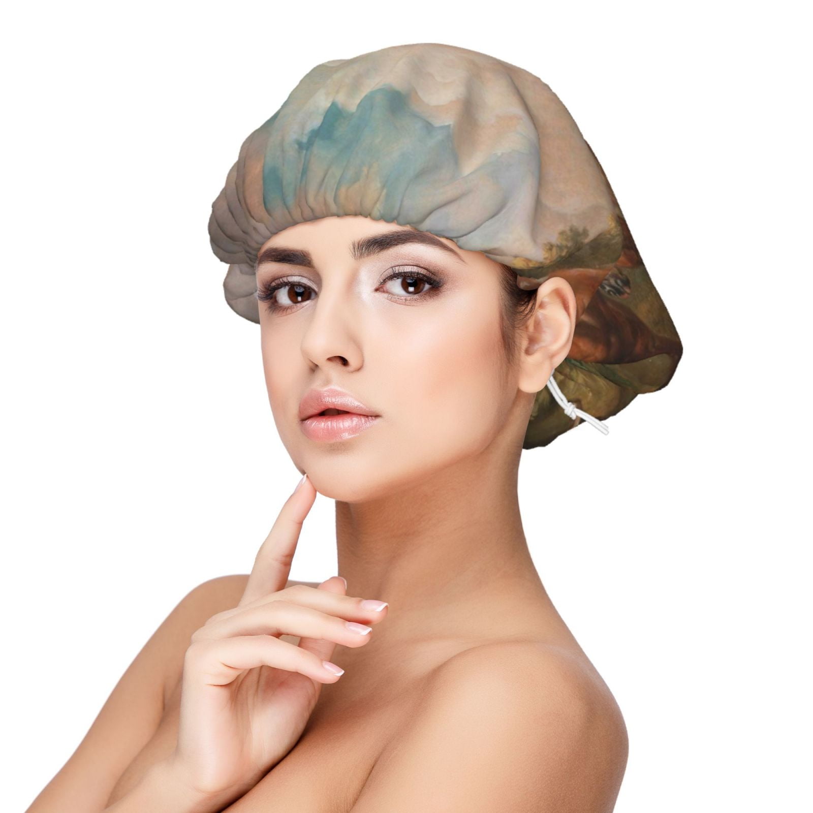 Kdxio Three Horses Oil Painting Pattern Satin Bonnet Silk Bonnet Hair ...