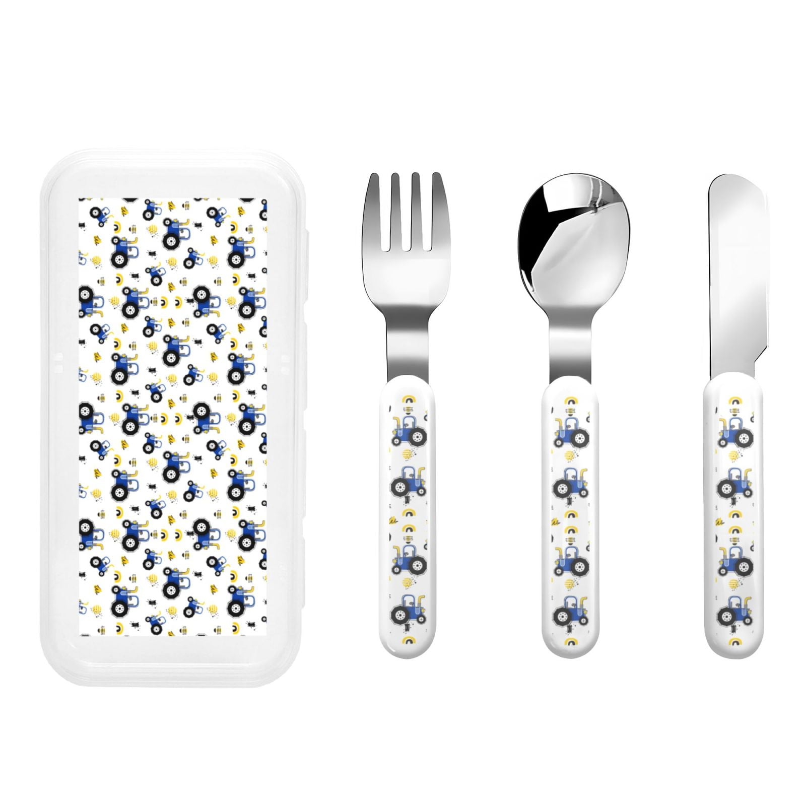 Kdxio Tractor And Vehicle Toddler Utensils Set - Kids Silverware Set ...