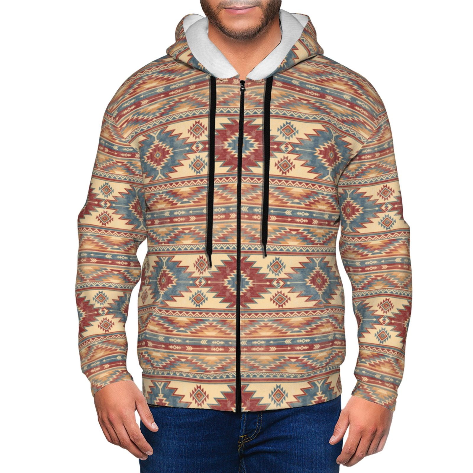 Kdxio Traditional Tribal Aztec Print Men Hoodies Casual Hoodies for Men ...