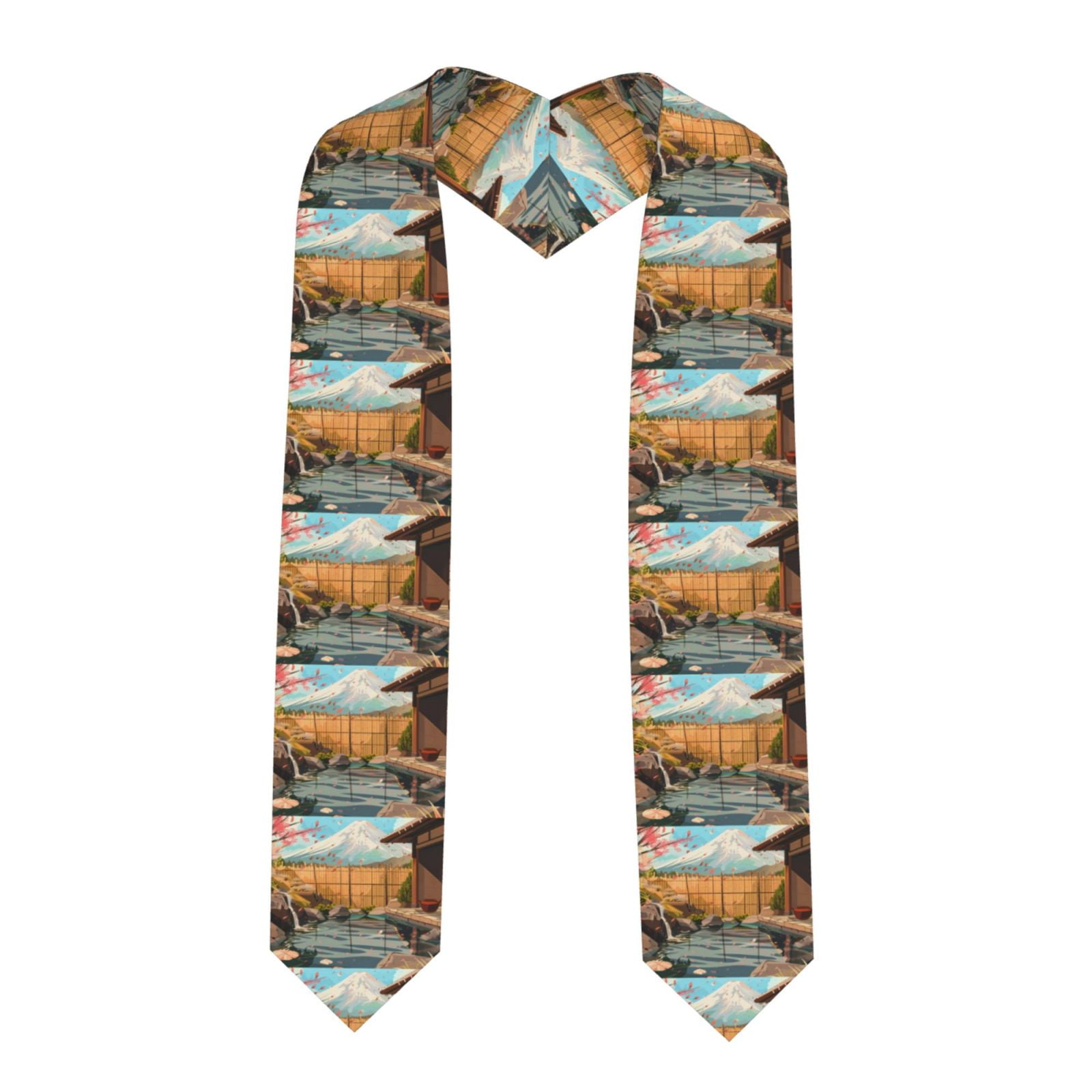 Kdxio Tranquil Garden Landscape Graduation Stole Class, Graduation Sash ...