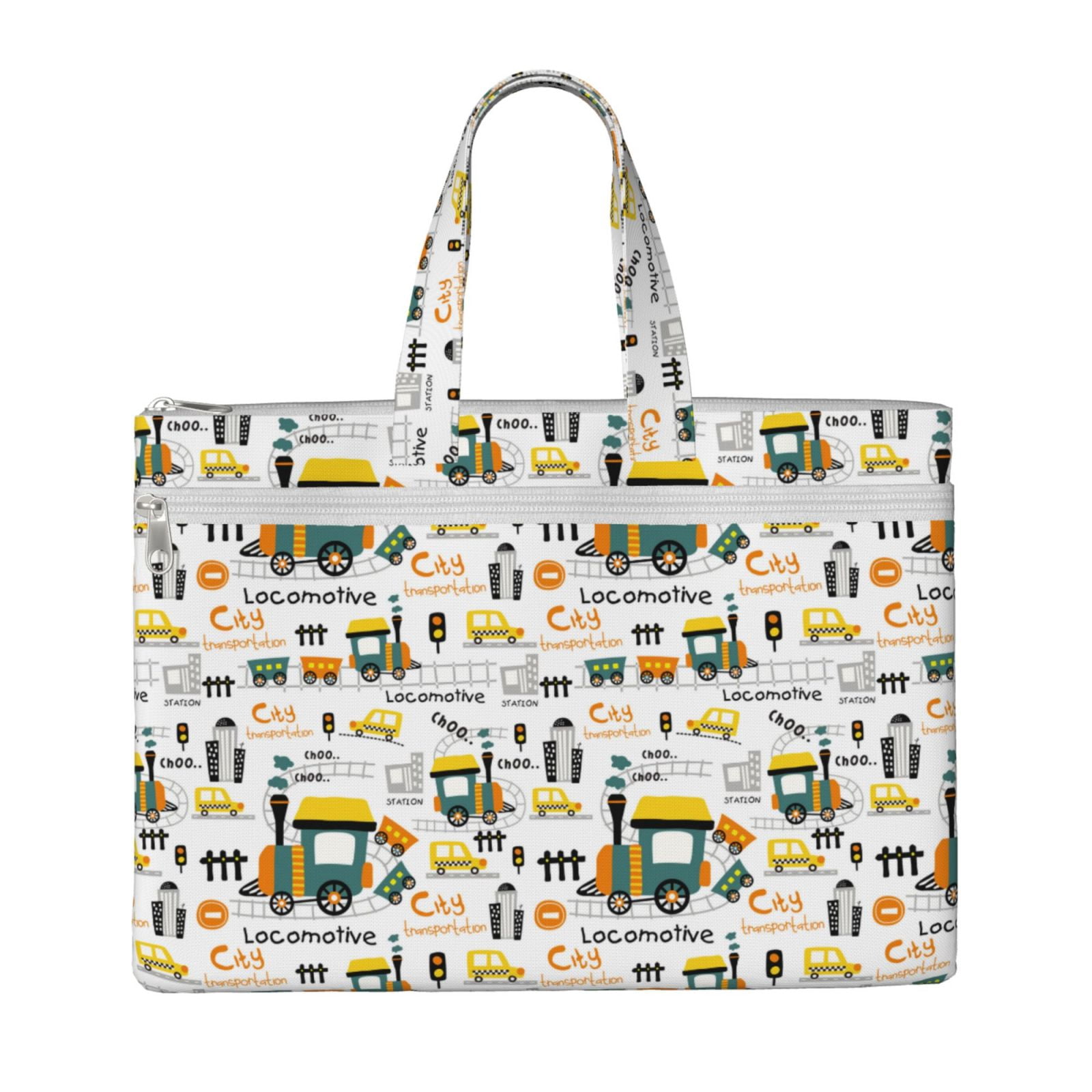 Kdxio Transportation Cartoon File Tote Document Bag Business Briefcase ...