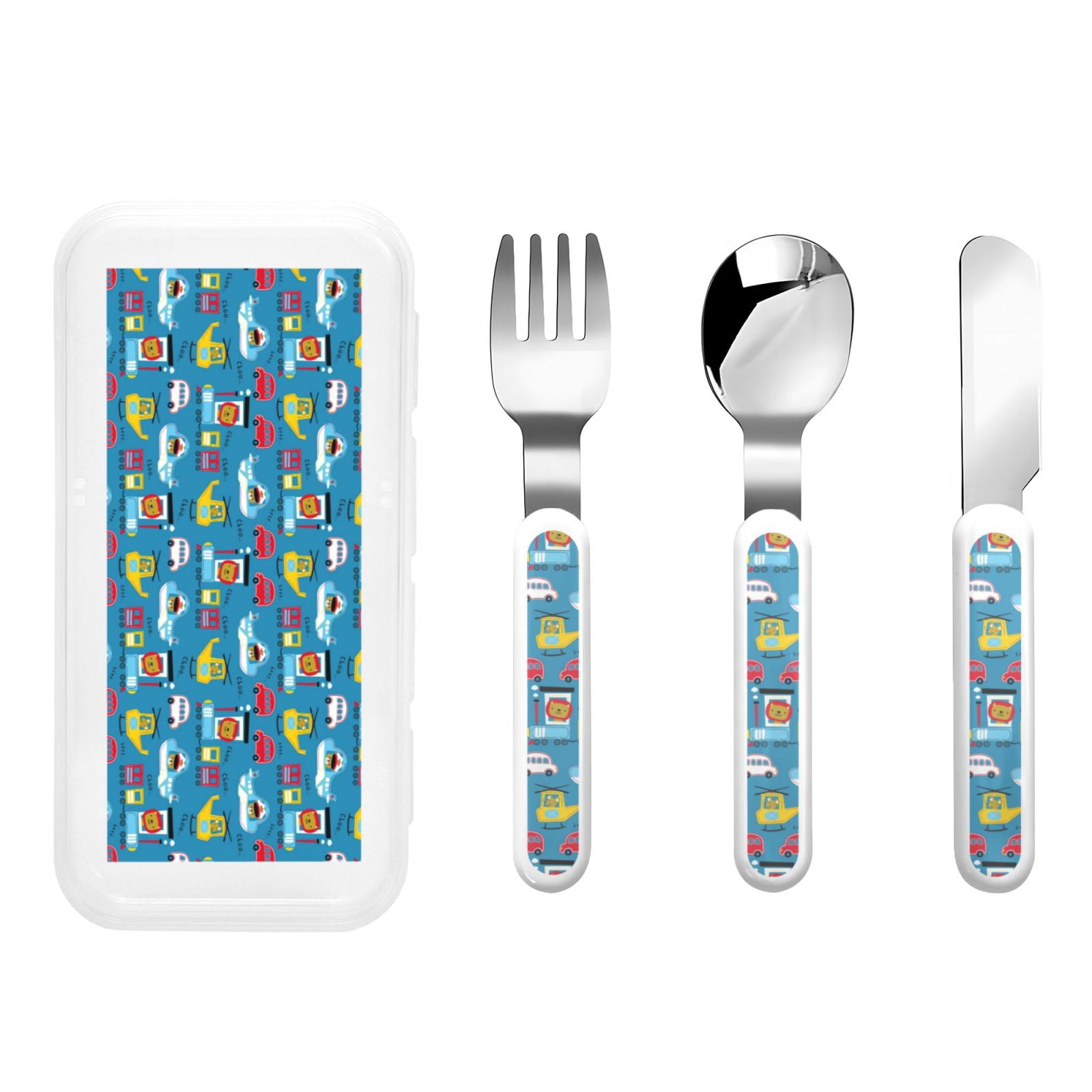 Kdxio Transportations With Animals Toddler Utensils Set - Kids ...
