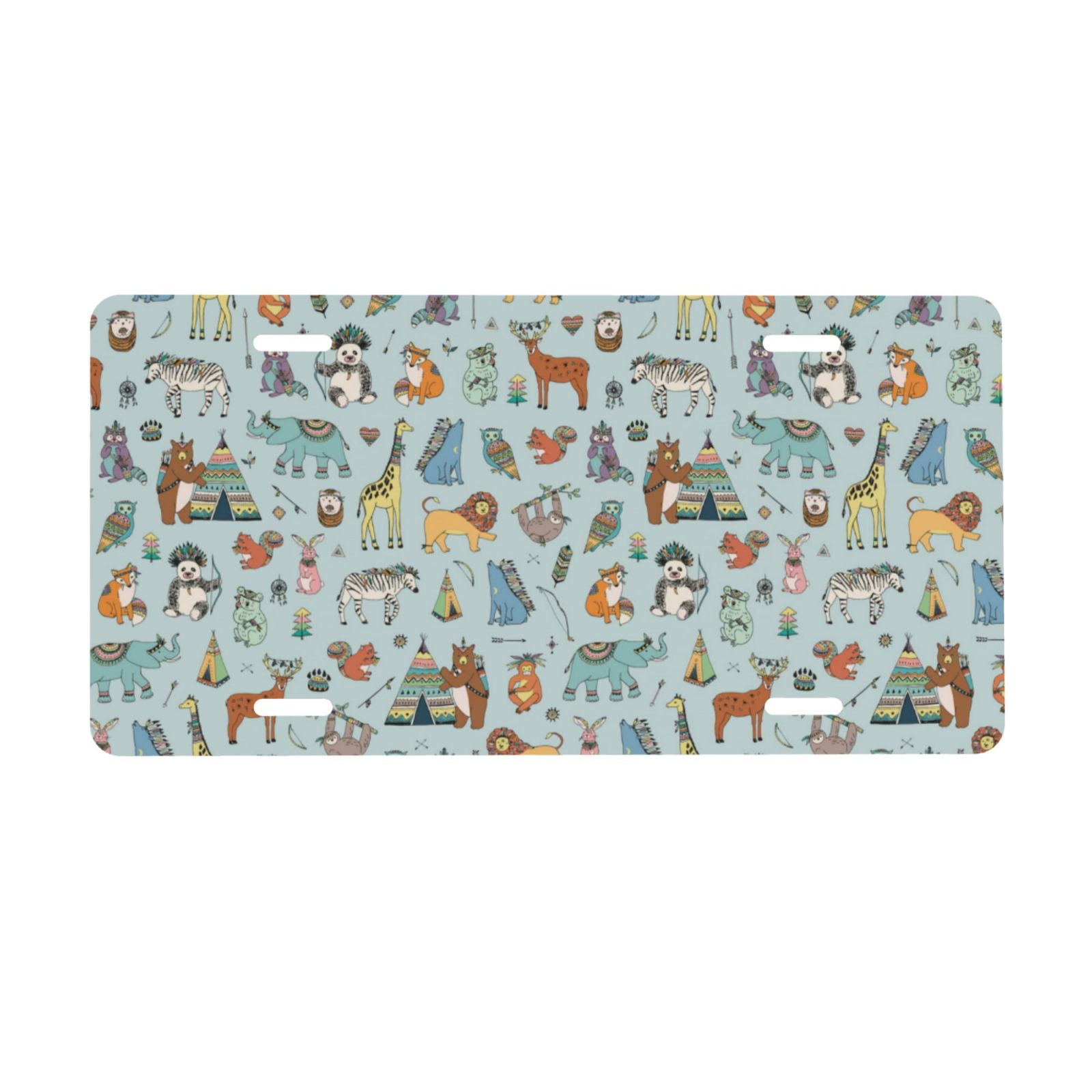 Kdxio Tribal Animals License Plate Car Front License Plate Car ...