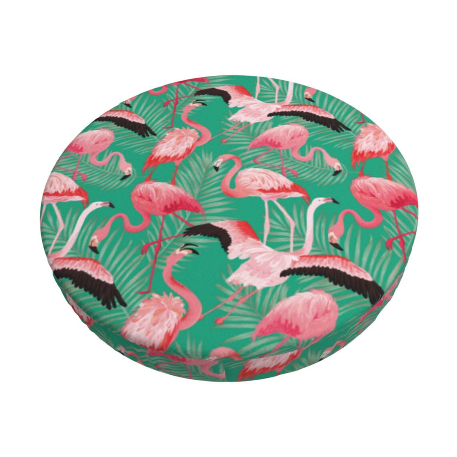 Kdxio Tropical Flamingo Print Stool Covers Round,Stretch Round Bar ...