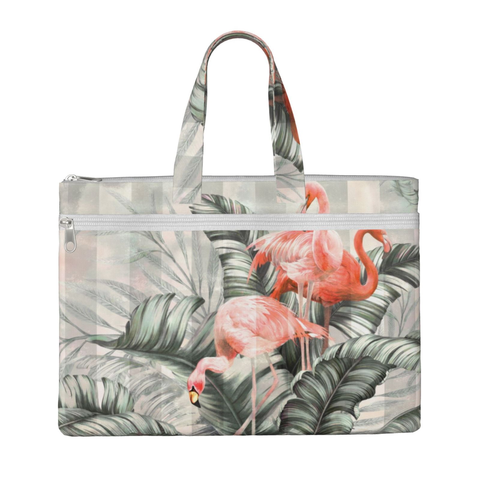 Kdxio Tropical With Flamingos File Tote Document Bag Business Briefcase ...