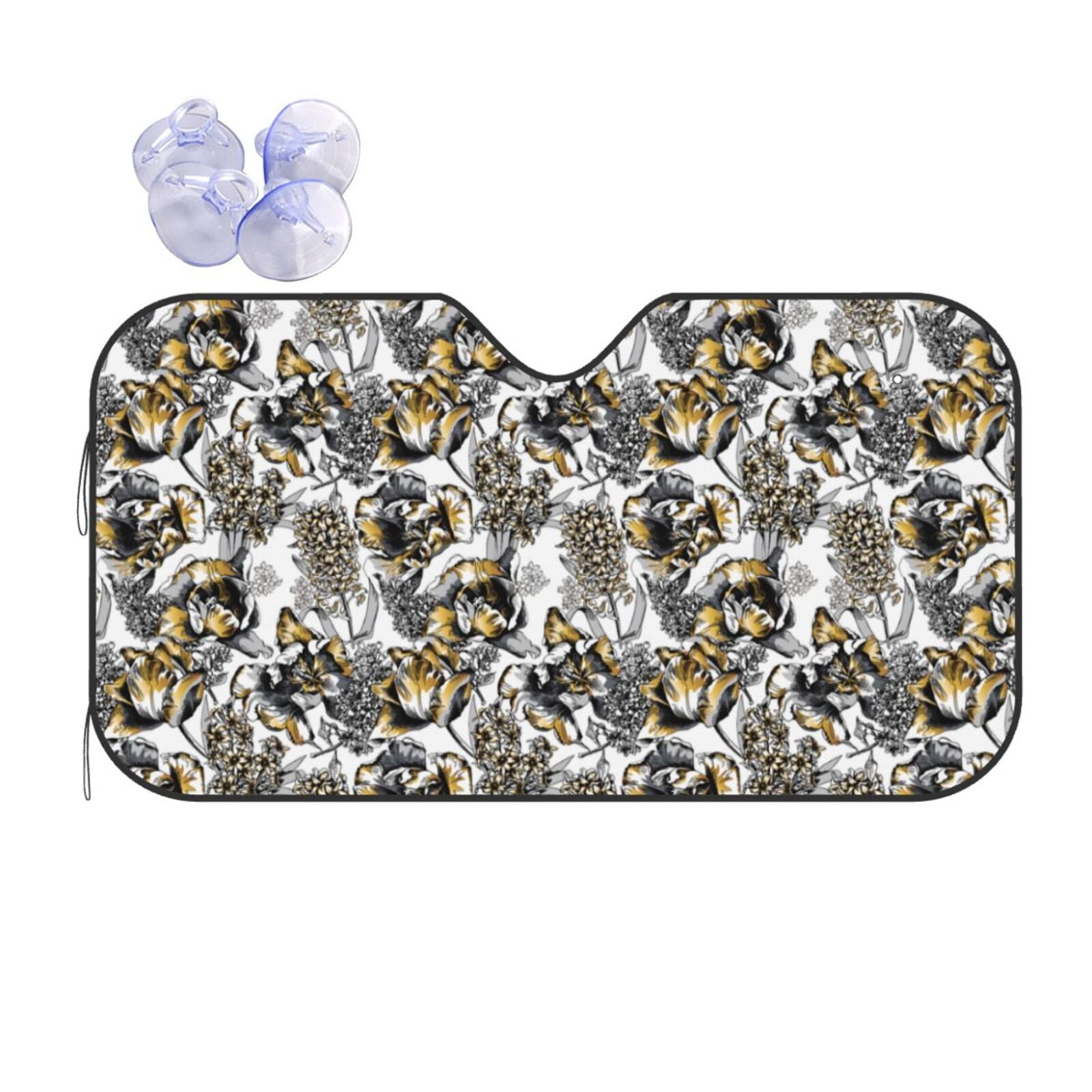Kdxio Tulips Flowers Print Front Windshield Sun Shade,Folding Auto ...