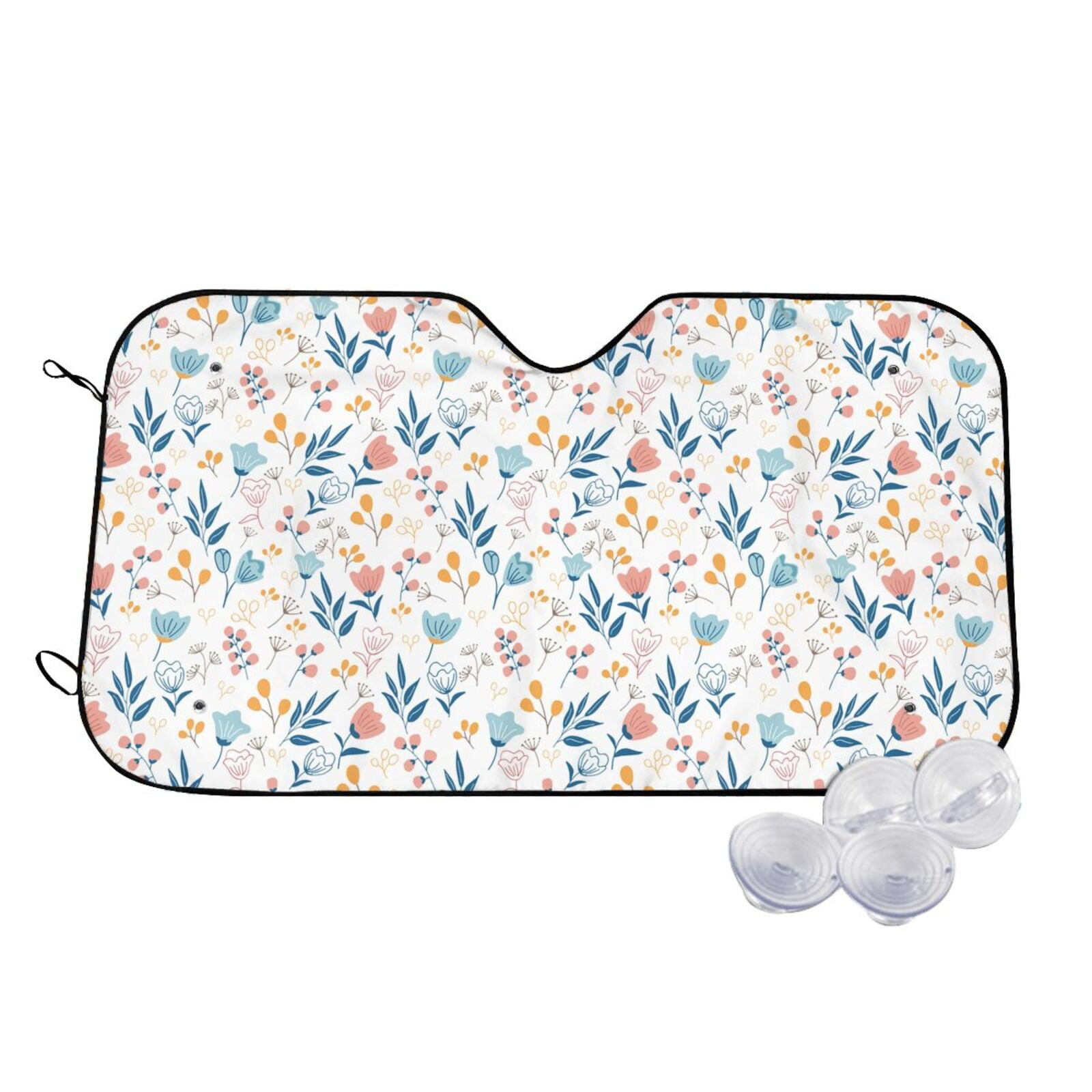 Kdxio Tulips Flowers Print Windshield Sun Shade,UV Rays and Sun Heat ...