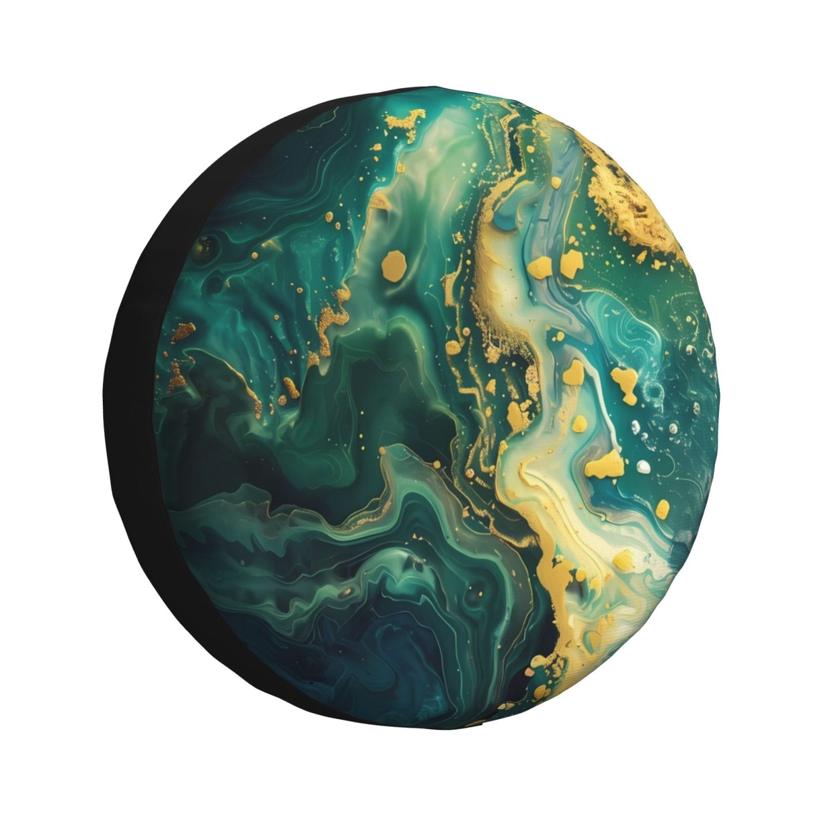 Kdxio Turquoise Golden Swirl for Tire Cover Wheel Protectors Tyre ...