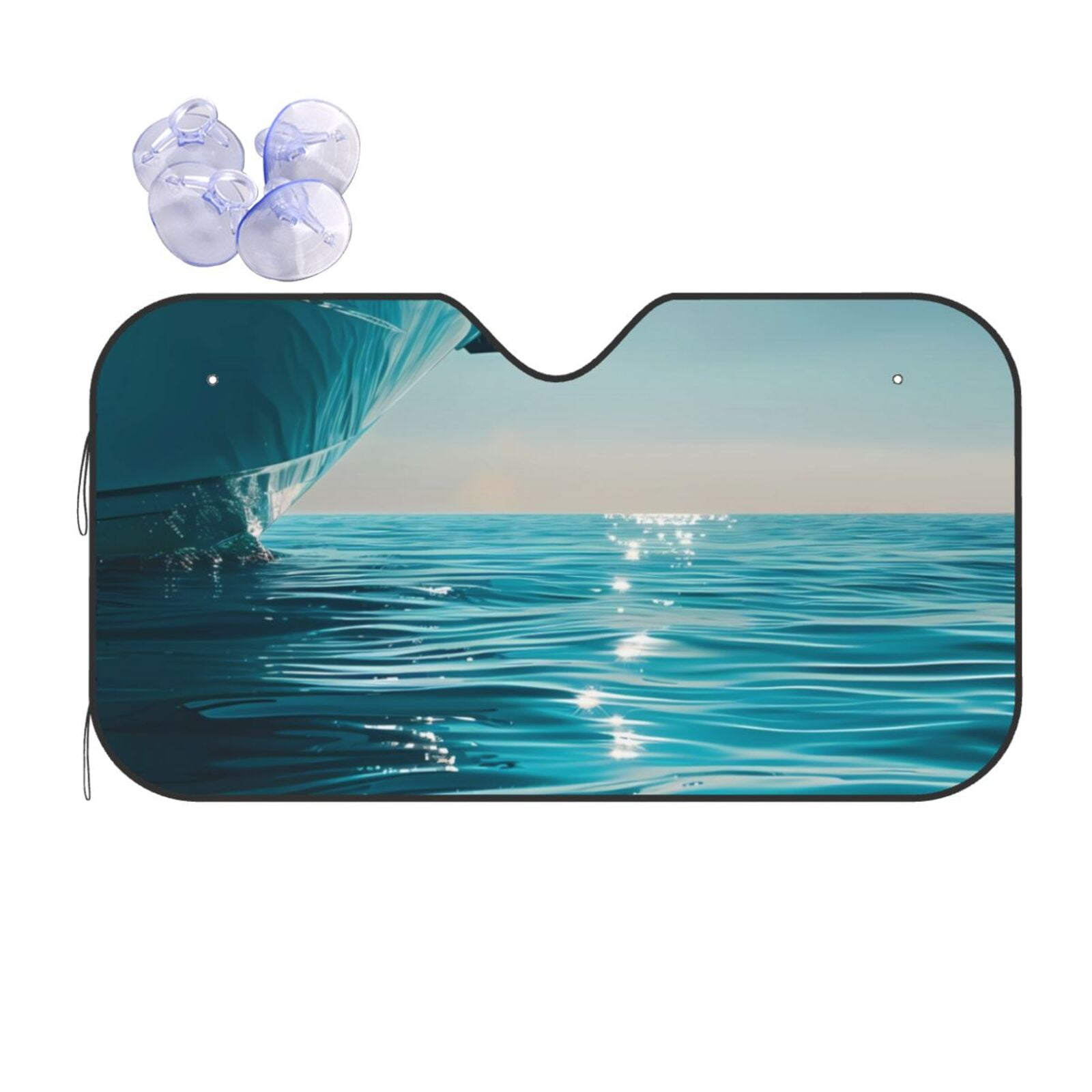 Kdxio Turquoise Ocean Reflection Print Front Windshield Sun Shade ...