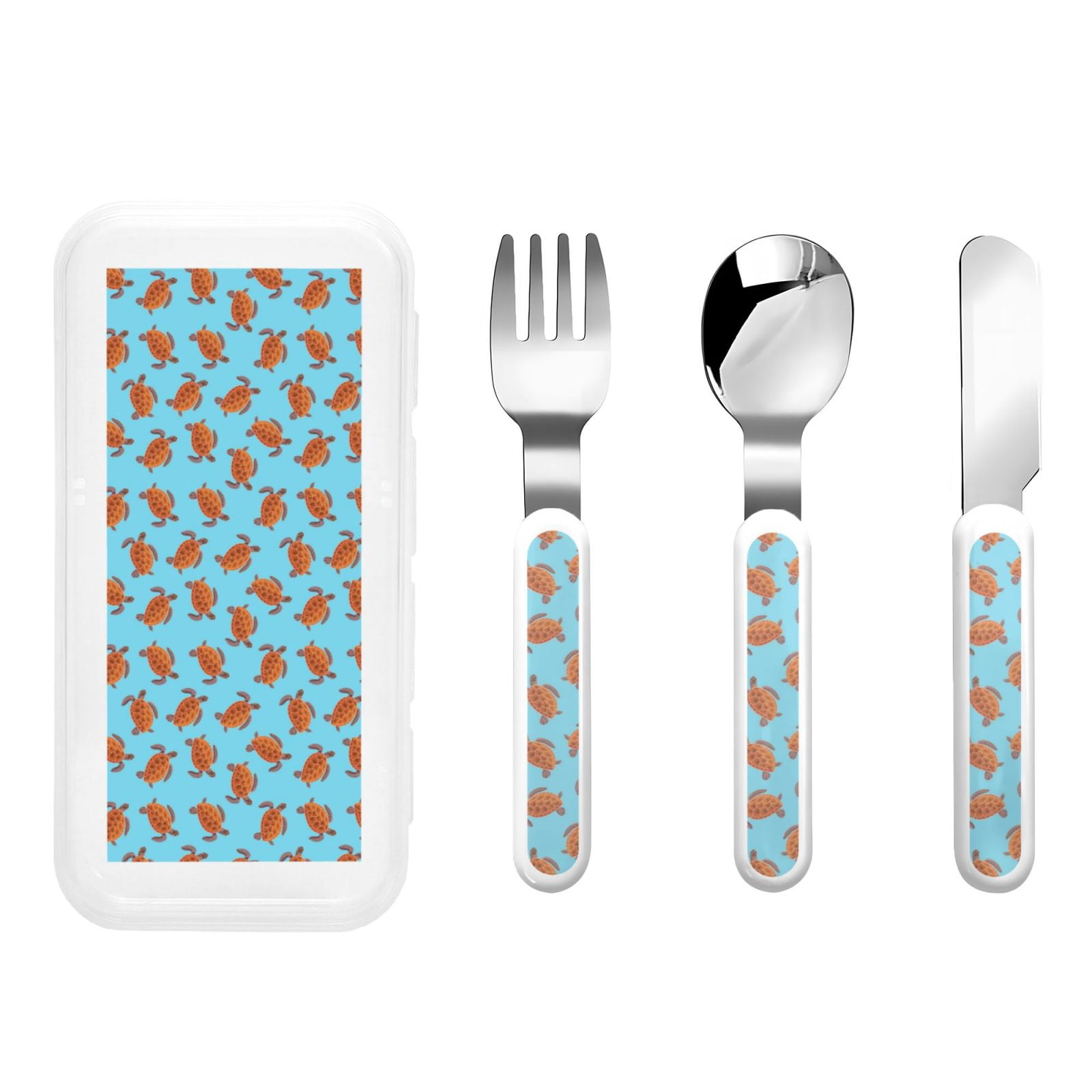 Kdxio Turtle Toddler Utensils Set - Kids Silverware Set, Set Kids ...