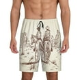 Kdxio Two Cowboys Riding Horses In The Desert Print Mens Sleep Shorts ...