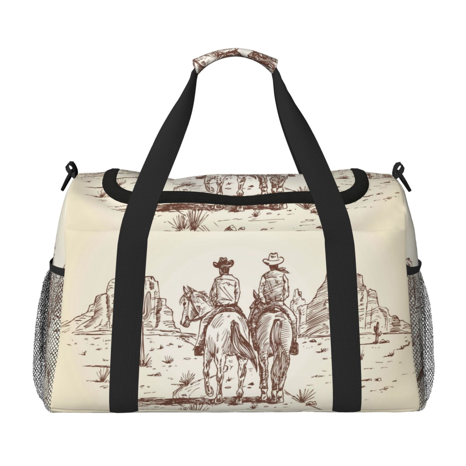 Kdxio Two Cowboys Riding Horses In The Desert Travel Duffel Bag Gym Bag ...