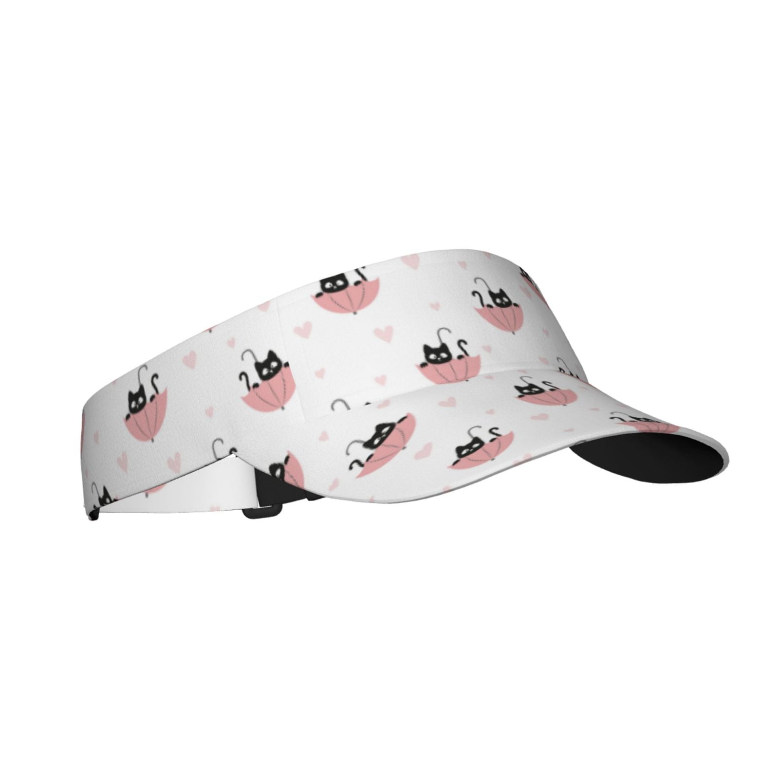 Kdxio Umbrella Cat Print Sun Visor Hat Golf Visor Adjustable Velcro ...