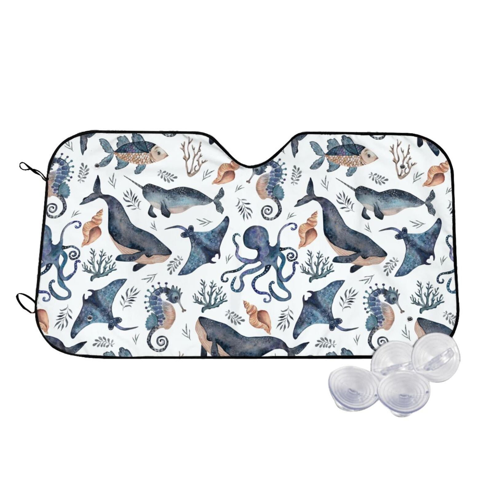 Kdxio Underwater Animals 1 Print Windshield Sun Shade,UV Rays and Sun ...