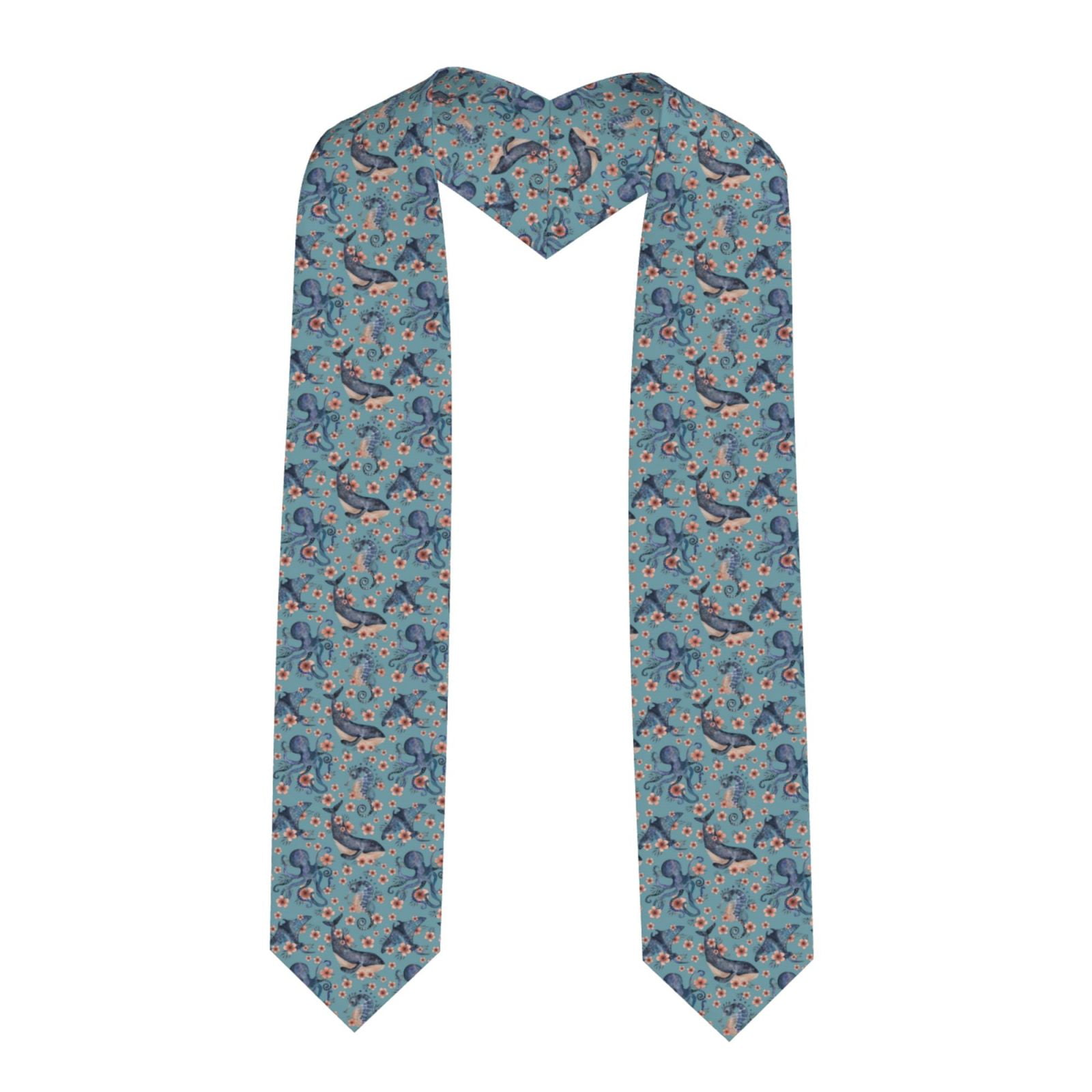 Kdxio Underwater Animals and Flowers Graduation Stole Class, Graduation ...
