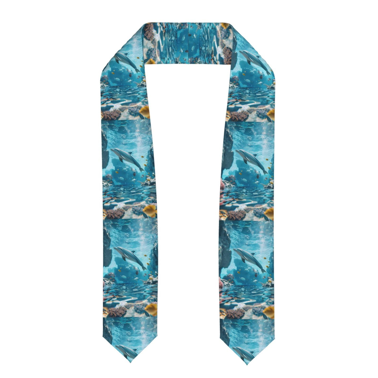 Kdxio Underwater Dolphin Scene Graduation Stole Class, Graduation Sash ...