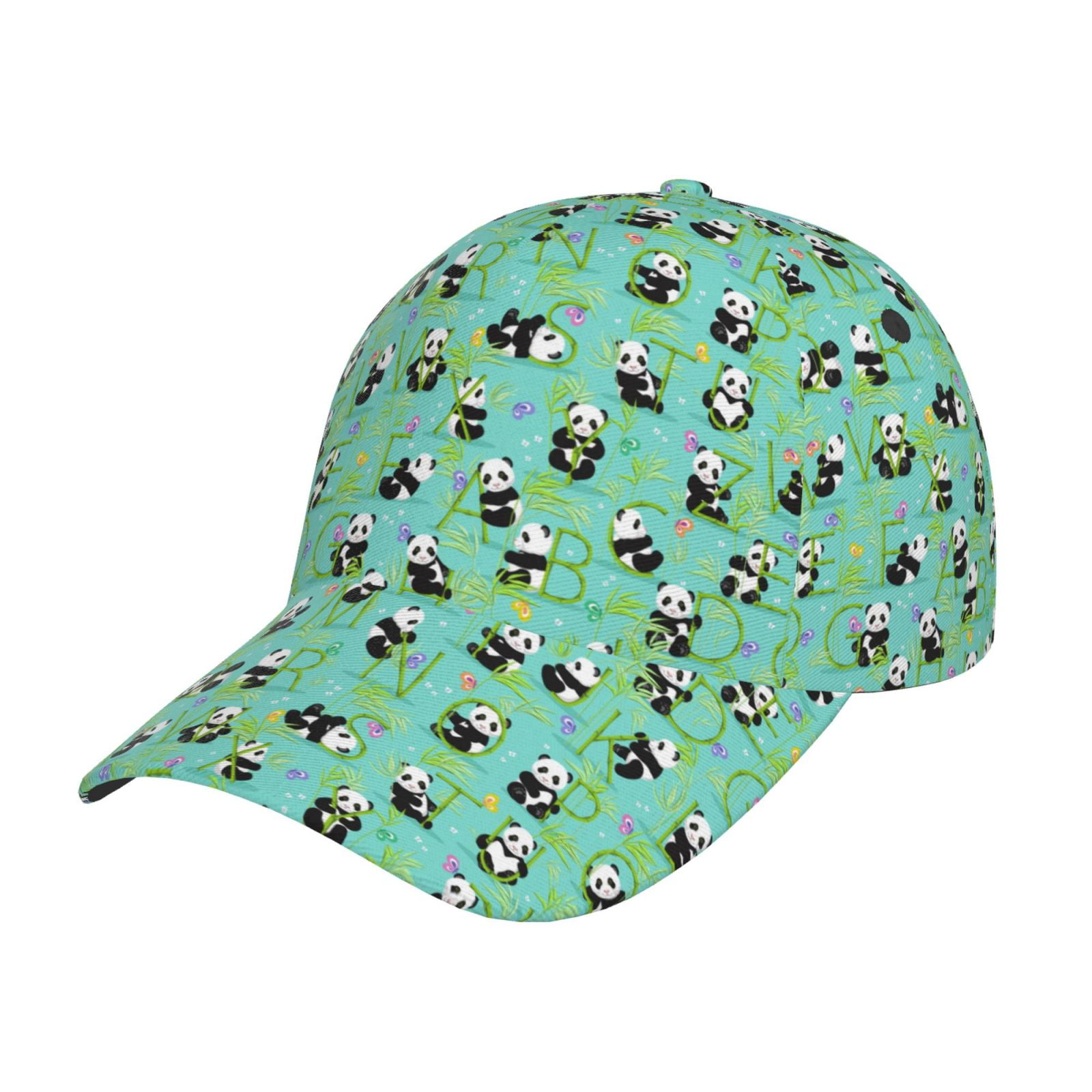 Kdxio Unisex Alphabet And Panda Pattern Baseball Cap Unisex Washed ...