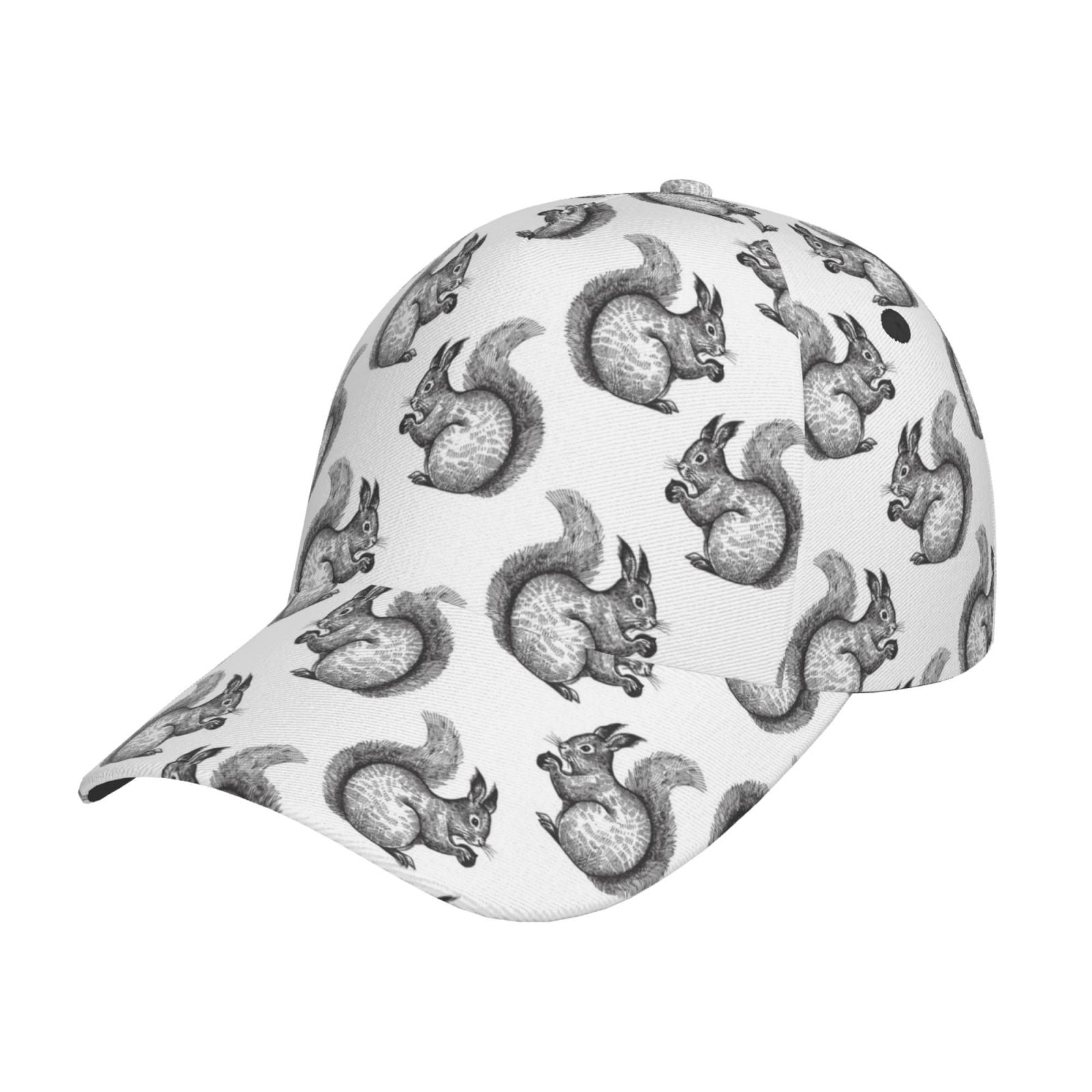 Kdxio Unisex Black Squirrel Pattern Baseball Cap Unisex Washed Classic ...