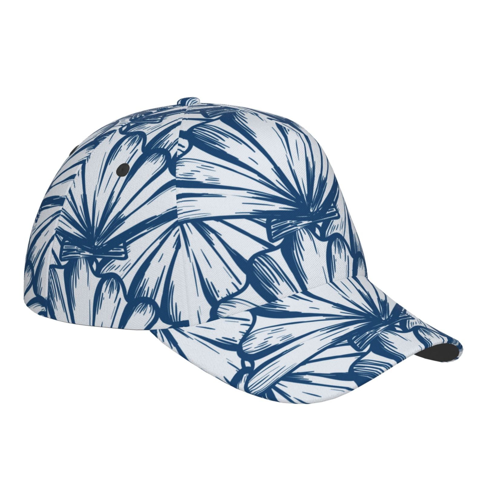 Kdxio Unisex Blue Shells Pattern Baseball Cap Unisex Washed Classic ...