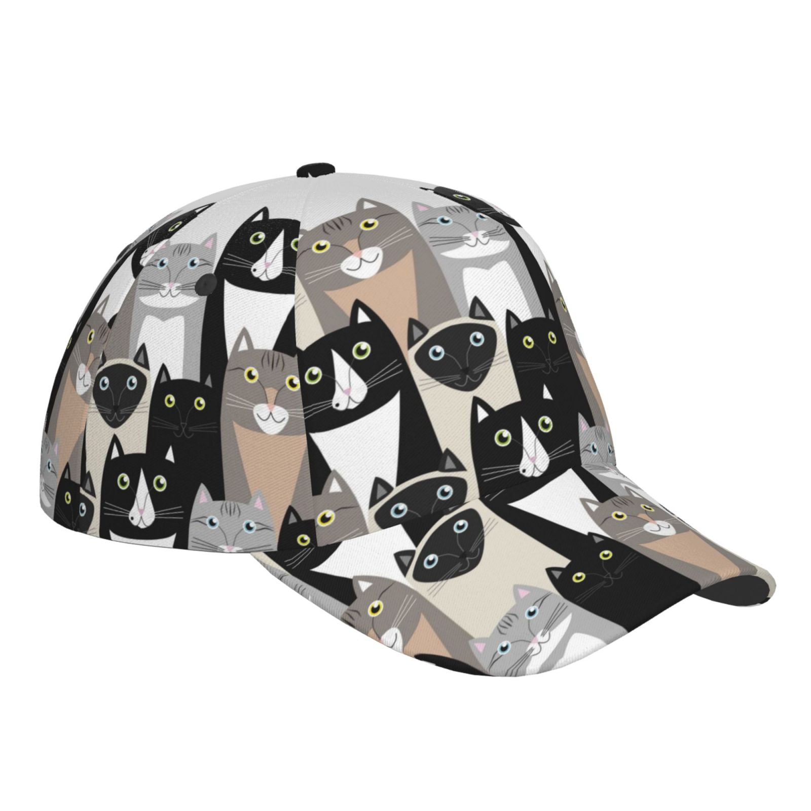 Kdxio Unisex Colors Cats Pattern Baseball Cap Unisex Washed Classic ...