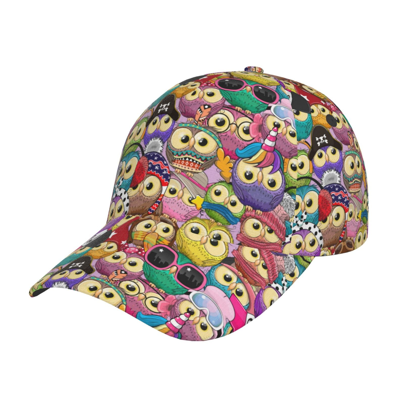 Kdxio Unisex Cute Cartoon Owls Pattern Baseball Cap Unisex Washed ...