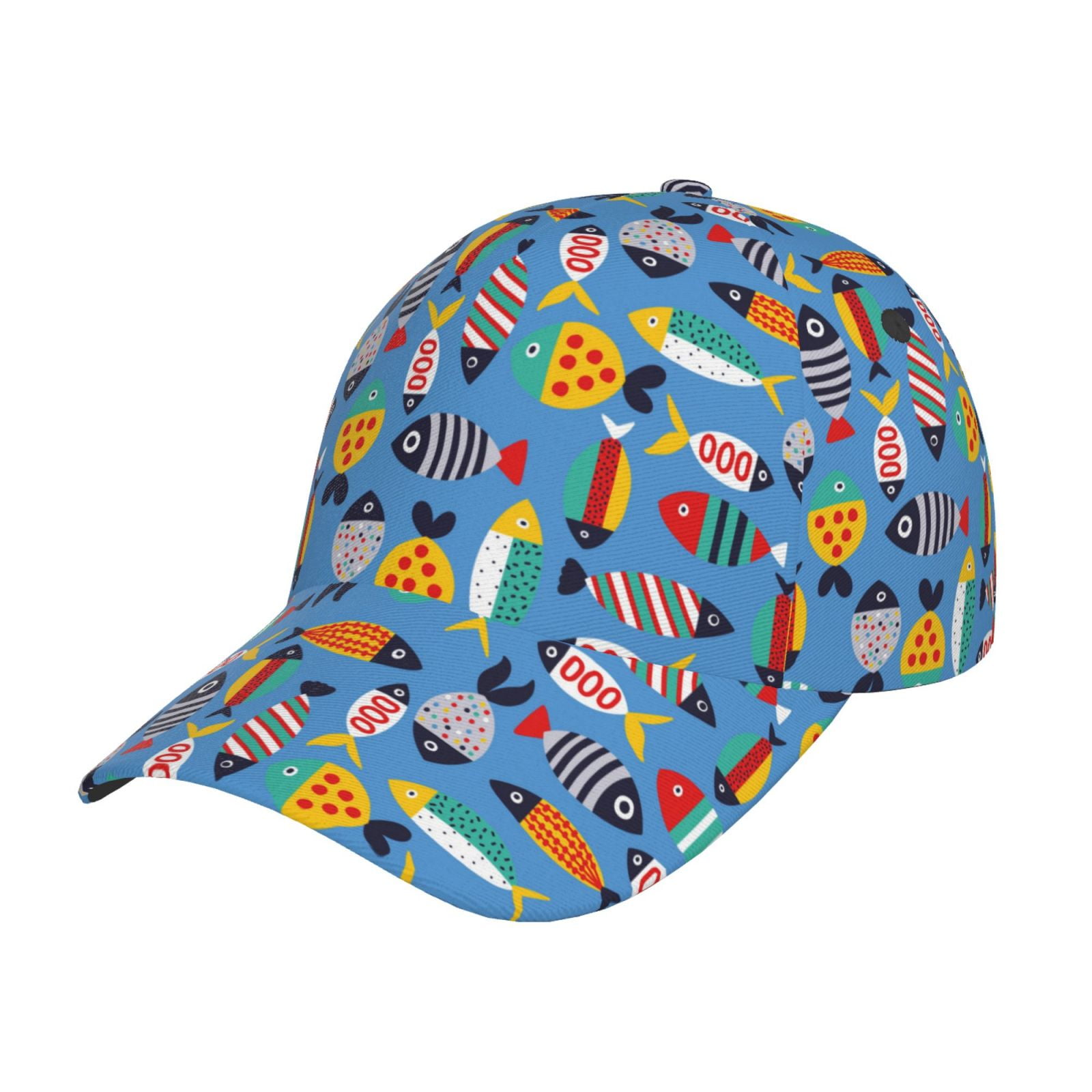 Kdxio Unisex Cute Flat Fish Pattern Baseball Cap Unisex Washed Classic ...