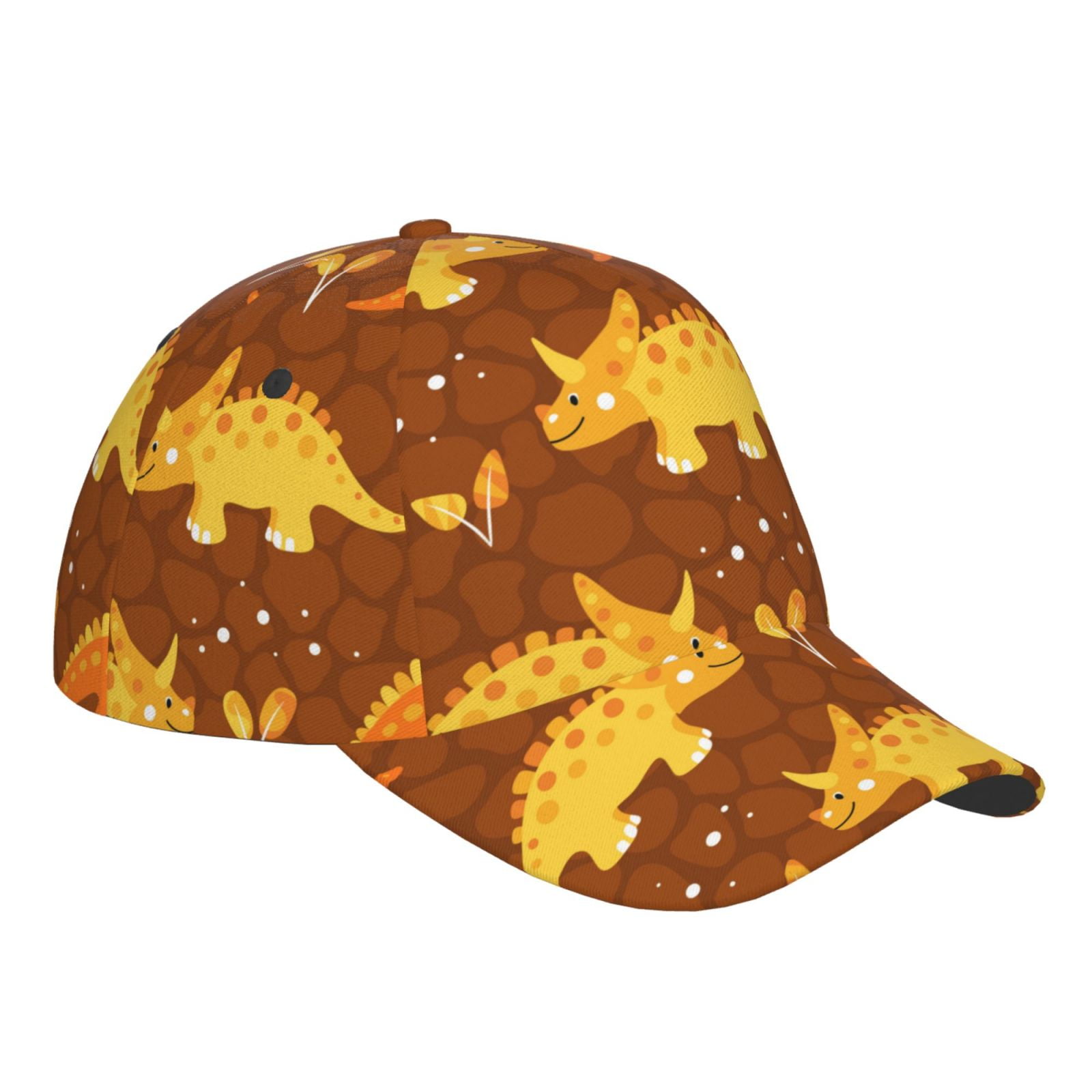 Kdxio Unisex Dinosaurs and Leaves Pattern Baseball Cap Unisex Washed ...
