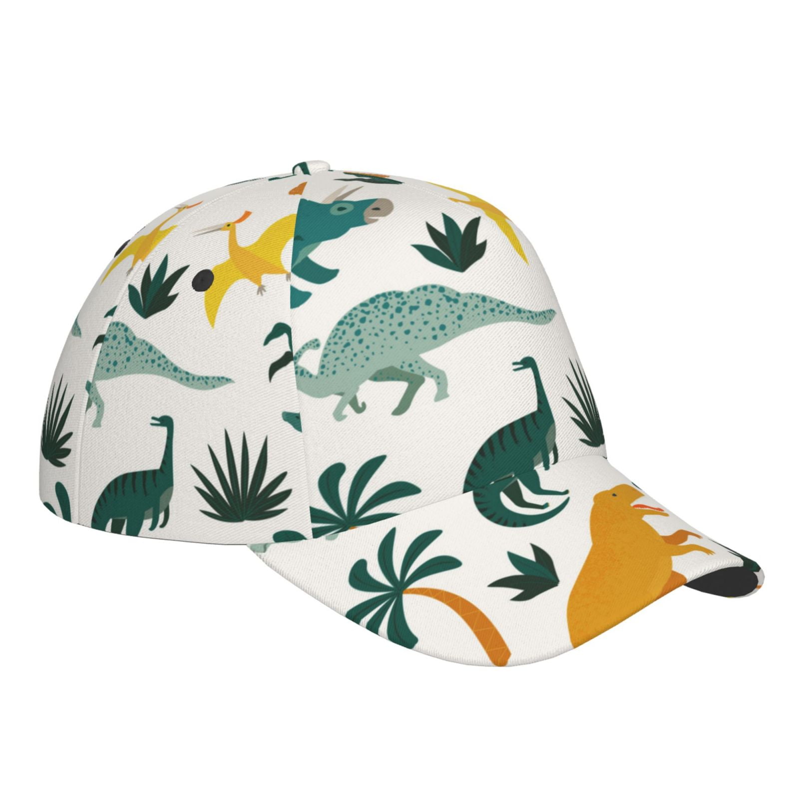 Kdxio Unisex Dinosaurs and Tropical Leaves Pattern Baseball Cap Unisex ...