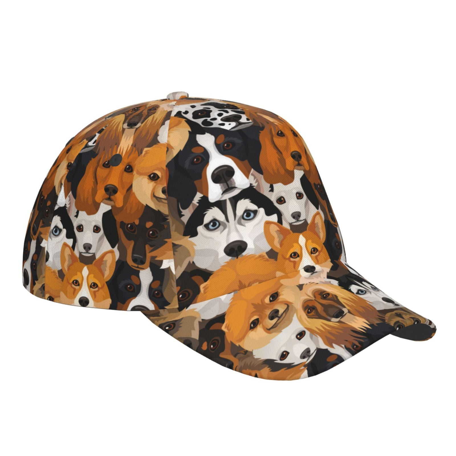 Kdxio Unisex Dogs Different Breeds Pattern Baseball Cap Unisex Washed ...