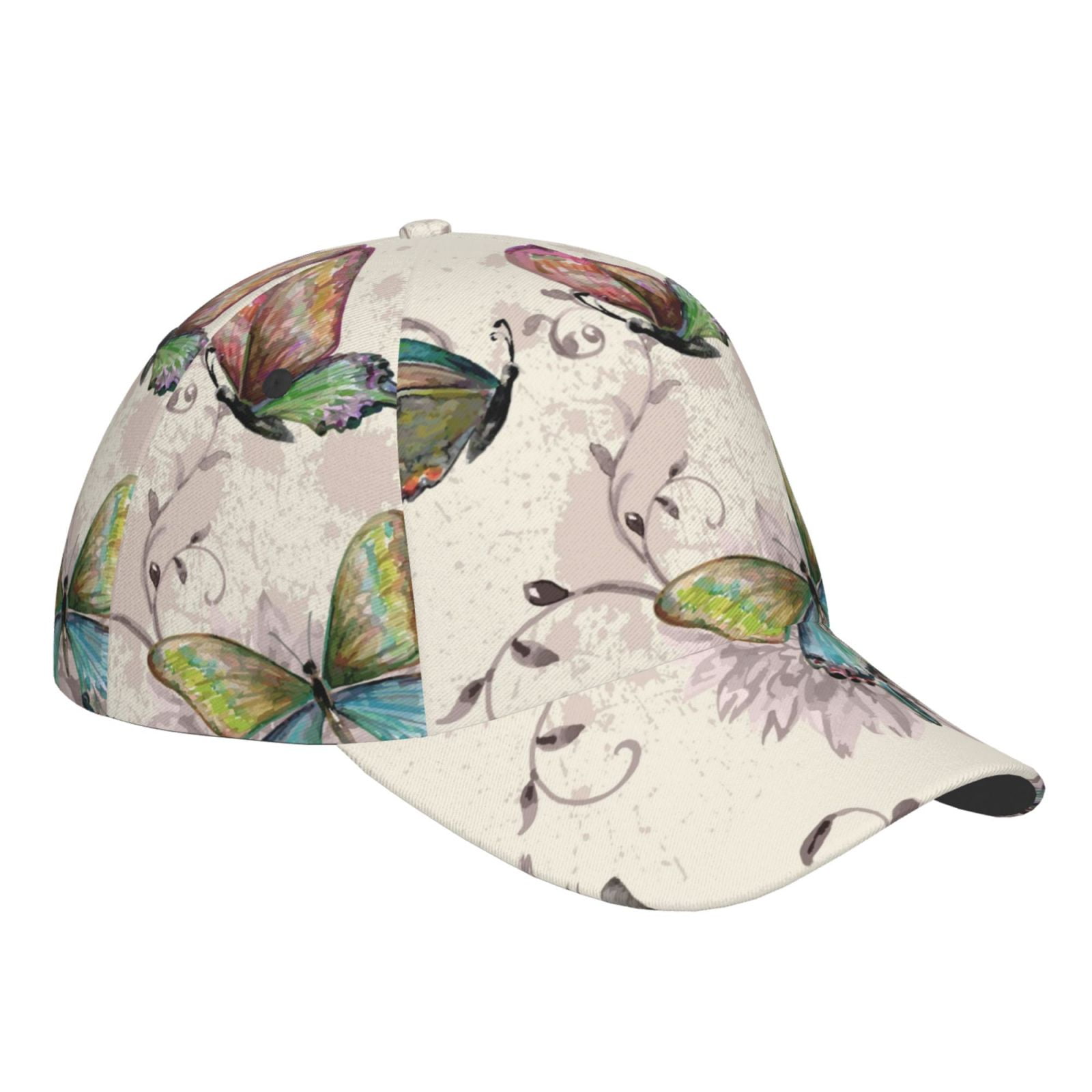 Kdxio Unisex Flying Butterflies Pattern Baseball Cap Unisex Washed ...
