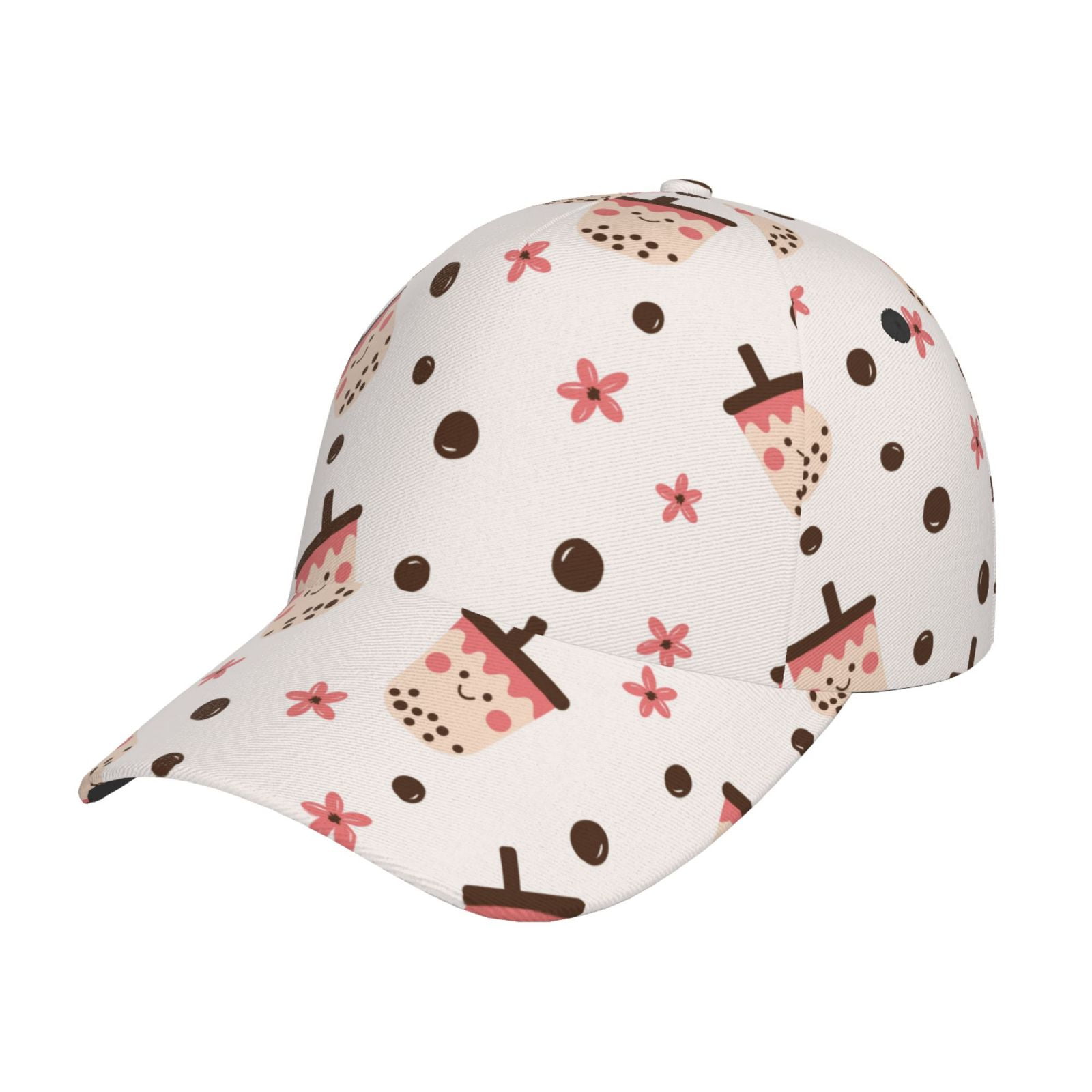 Kdxio Unisex Milk Tea Pattern Baseball Cap Unisex Washed Classic ...