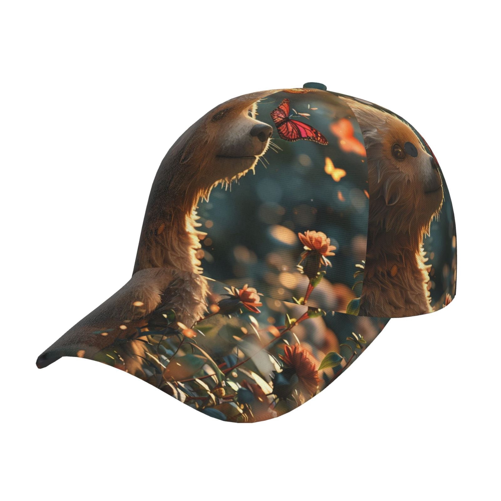 Kdxio Unisex Sunshine Butterfly Flower Bear Pattern Baseball Cap Unisex ...